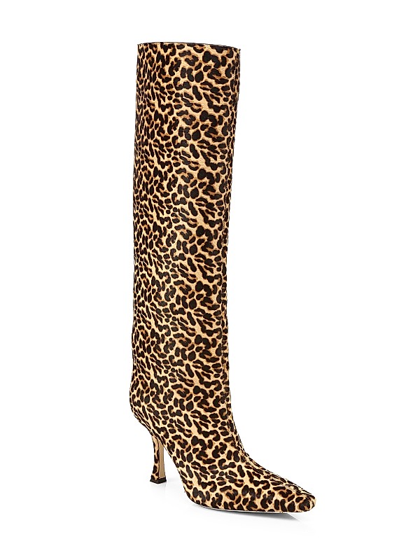Shop Jimmy Choo Chad 90 Leopard-Print Calf Hair Knee-High Shop Jimmy Choo Chad 90 Leopard-Print Calf Hair Knee-High