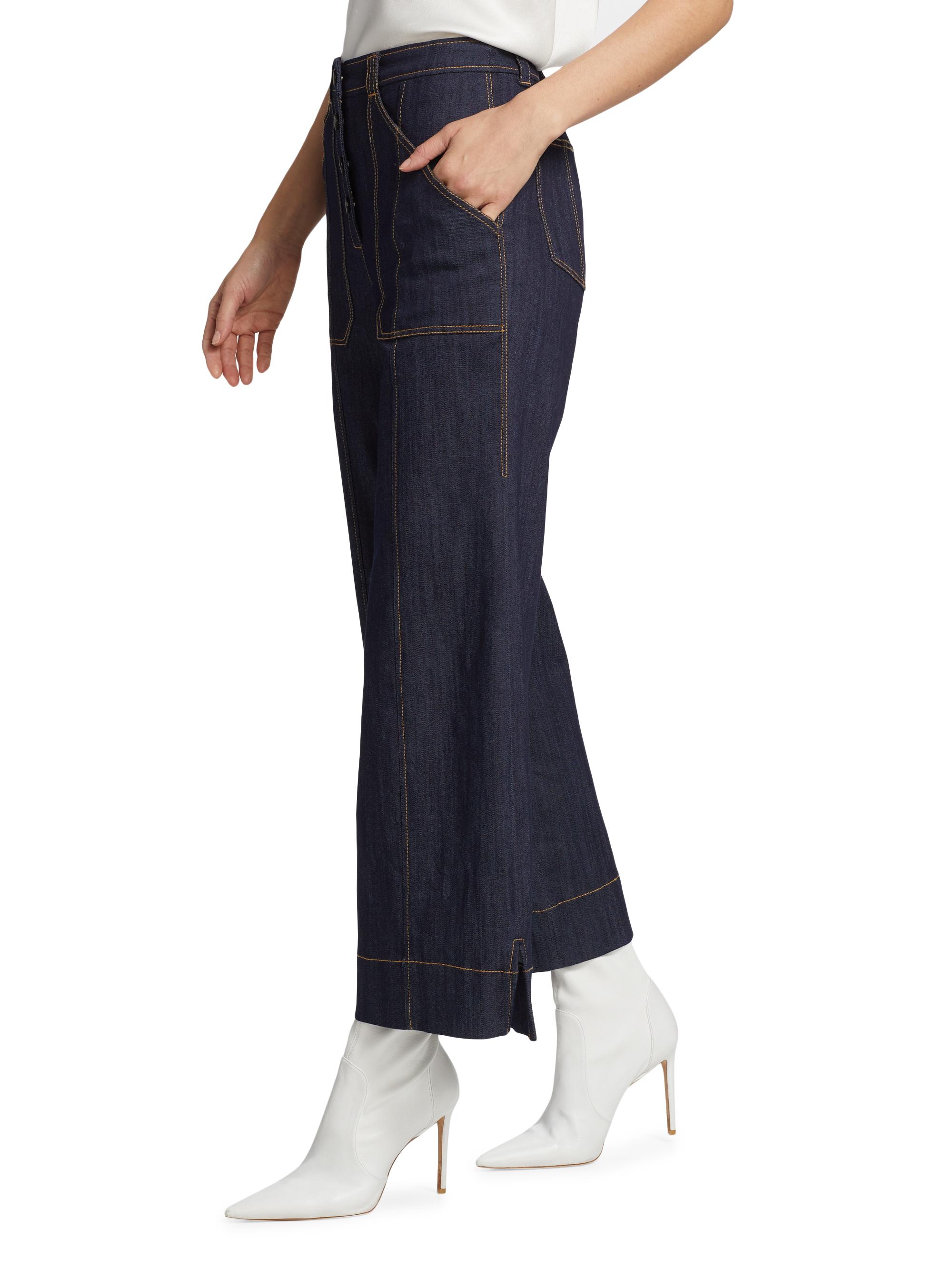 Cinq à Sept Benji Mid-Rise Wide-Leg Jeans | Saks Fifth Avenue