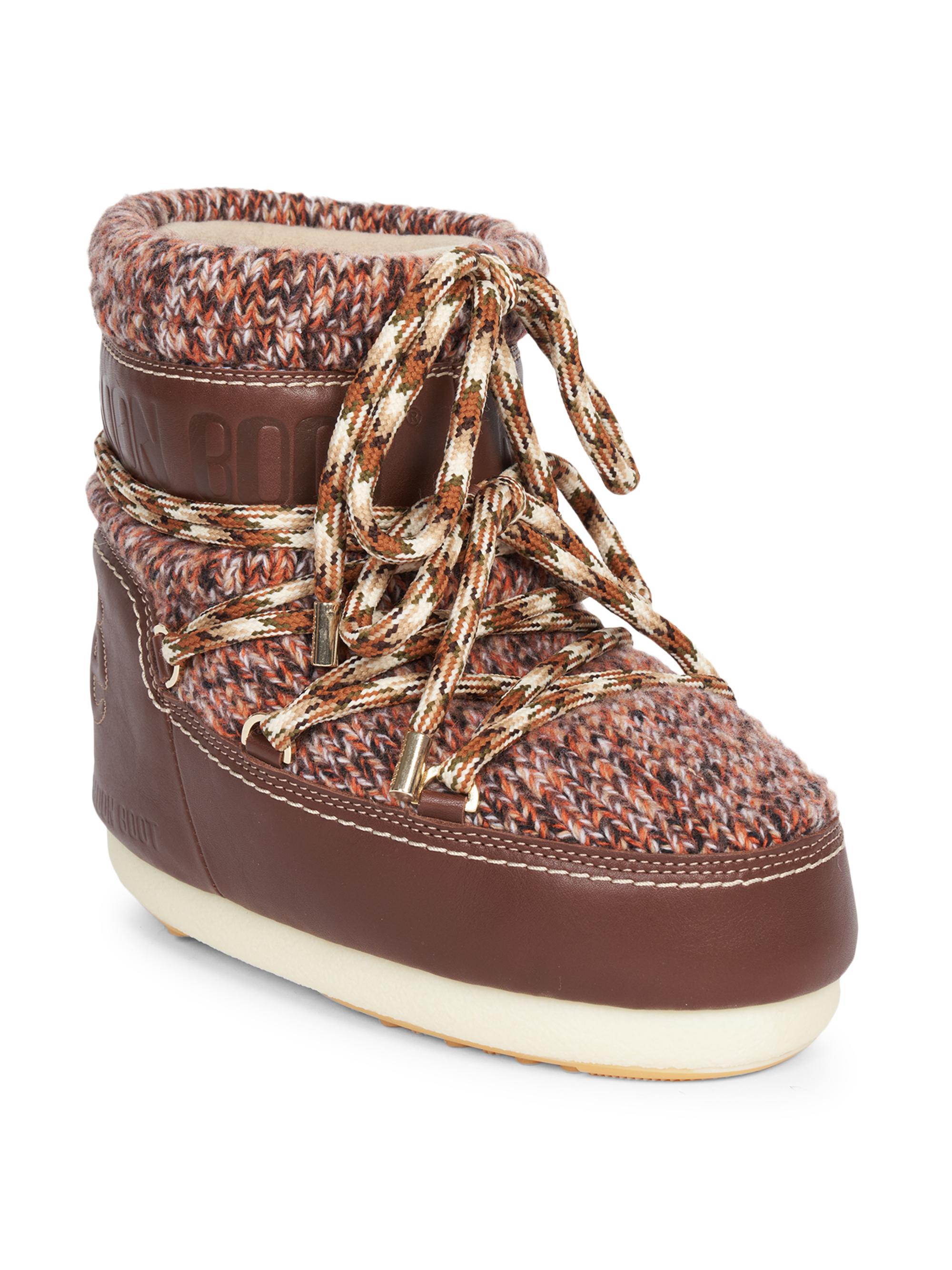 Chloé Moon Boot x Chloe Wool Ankle Boots | Saks Fifth Avenue