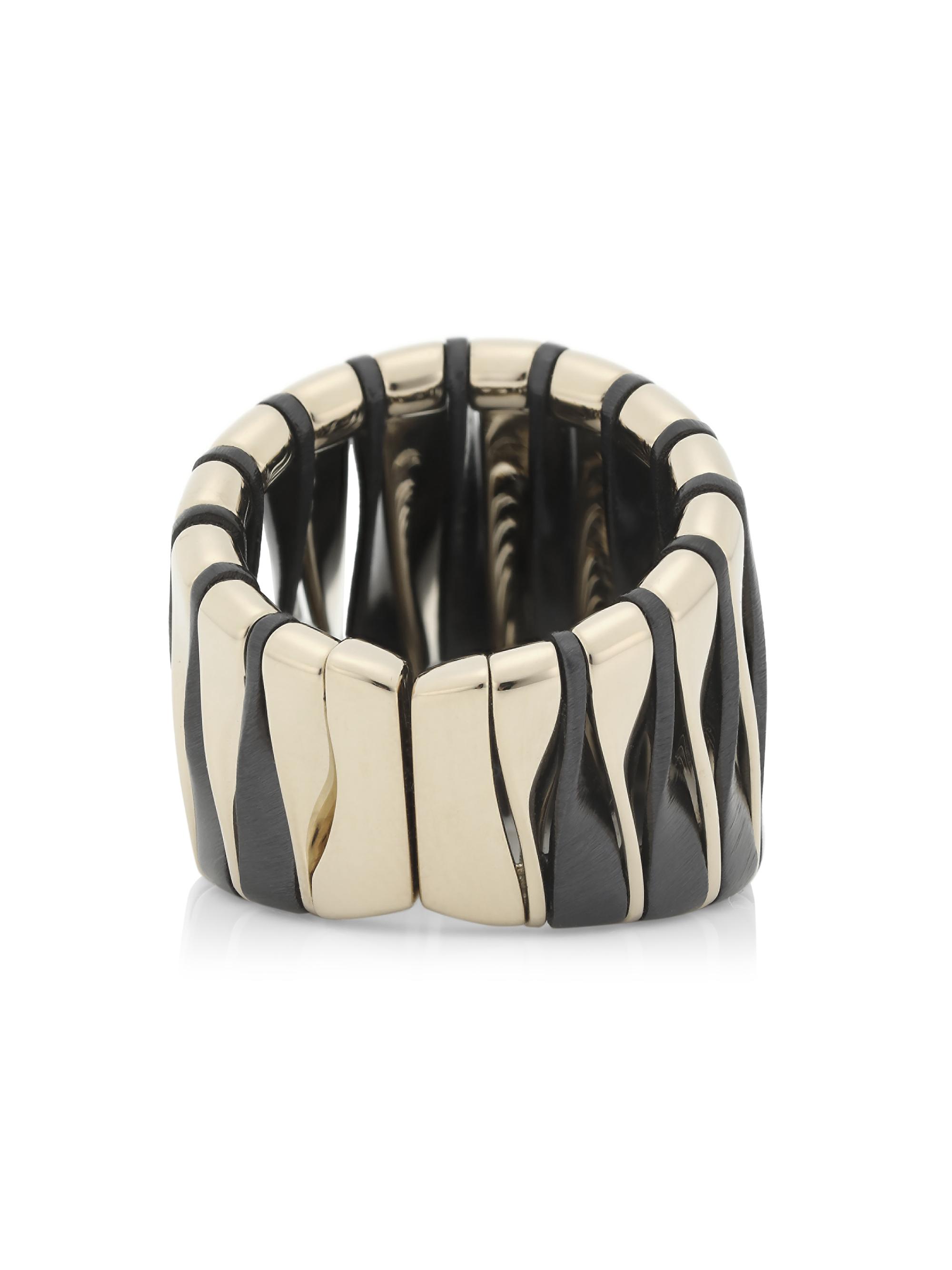 Vhernier Coucher Du Soleil 18K White Gold & Bronze Tapered Ring | Saks ...