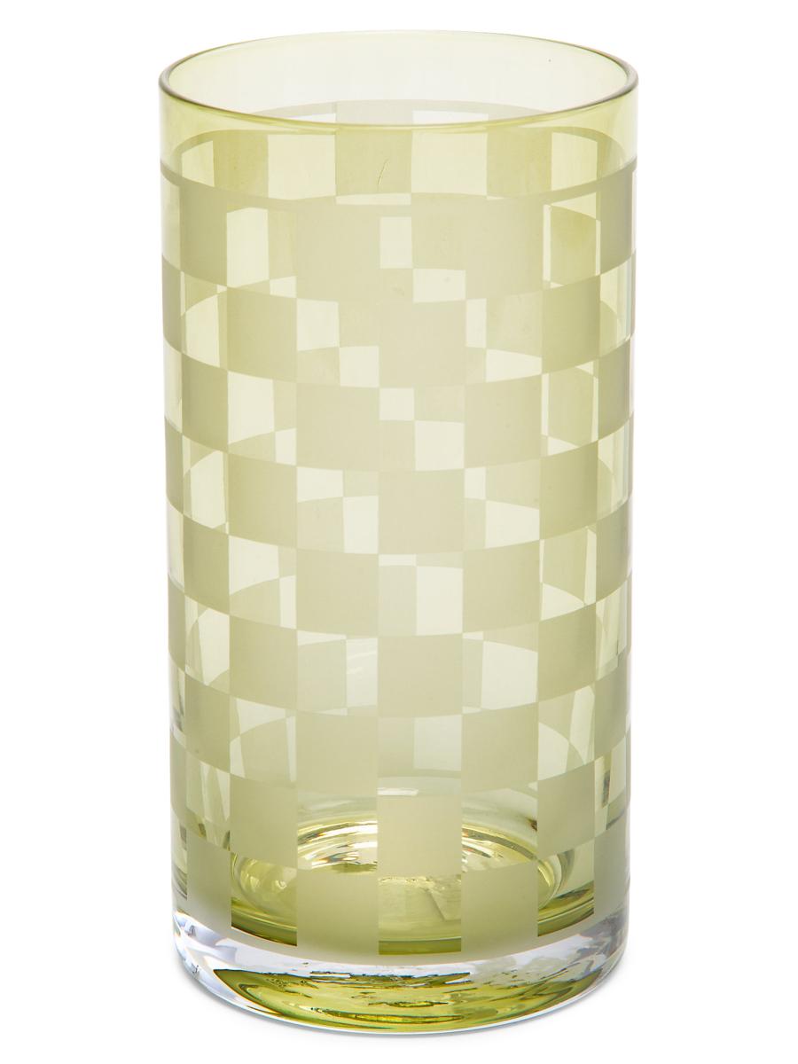 MacKenzie-Childs Dashing 4-Piece Checked Glass Set | Saks Fifth Avenue