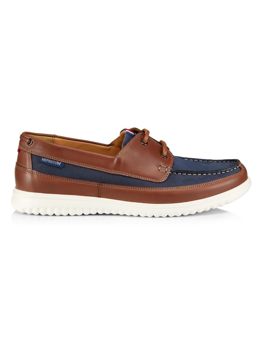 Mephisto Trevis Leather Boat Shoes | Saks Fifth Avenue