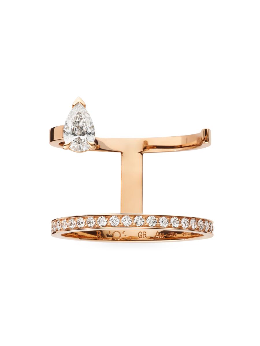 Repossi Serti Sur Vide 18K Pink Gold & 0.56 TCW Diamonds Ring | Saks Fifth Avenue