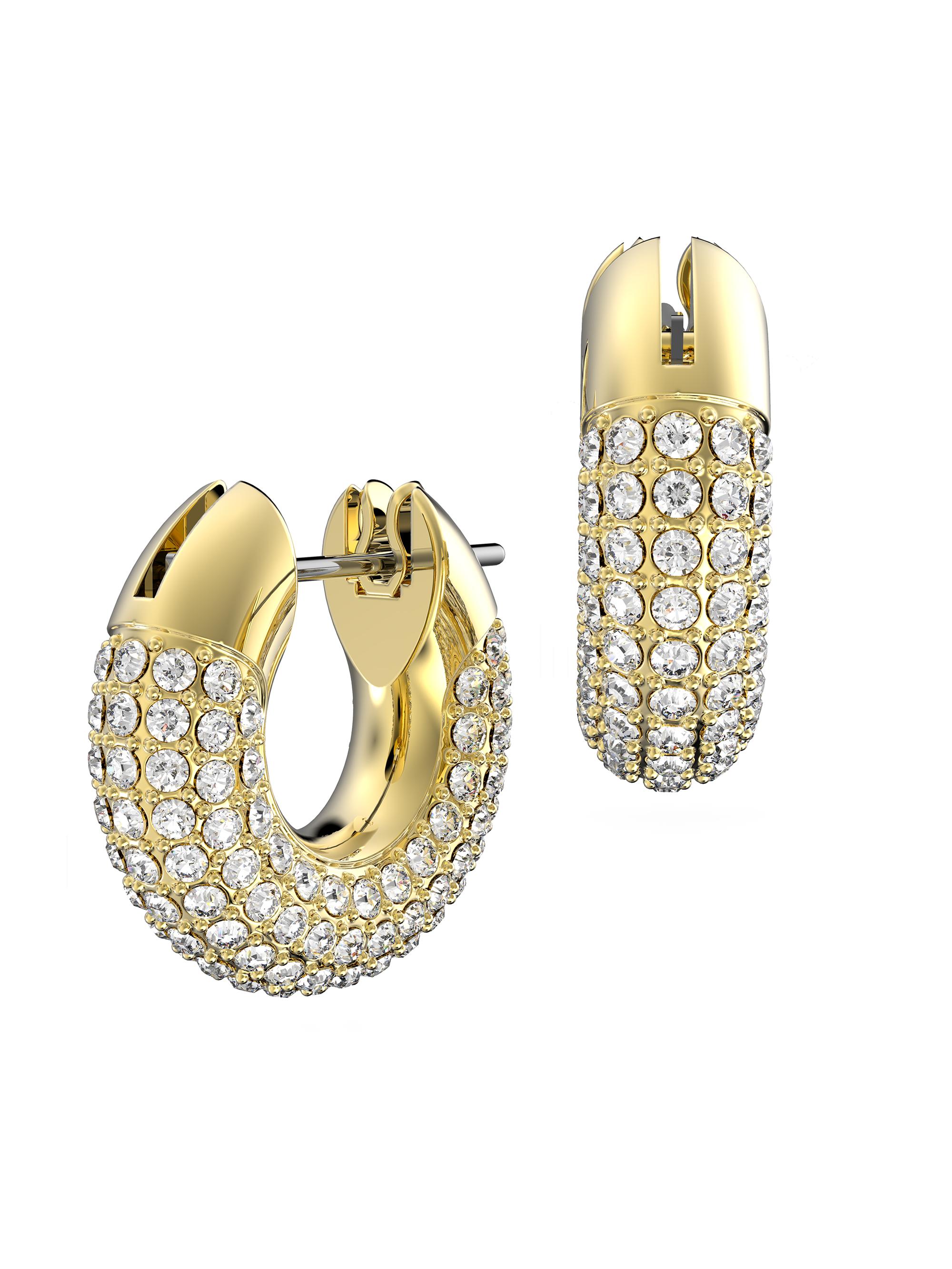 Swarovski Dextera Goldplated Swarovski Crystal Pavé Hoop Earrings ...
