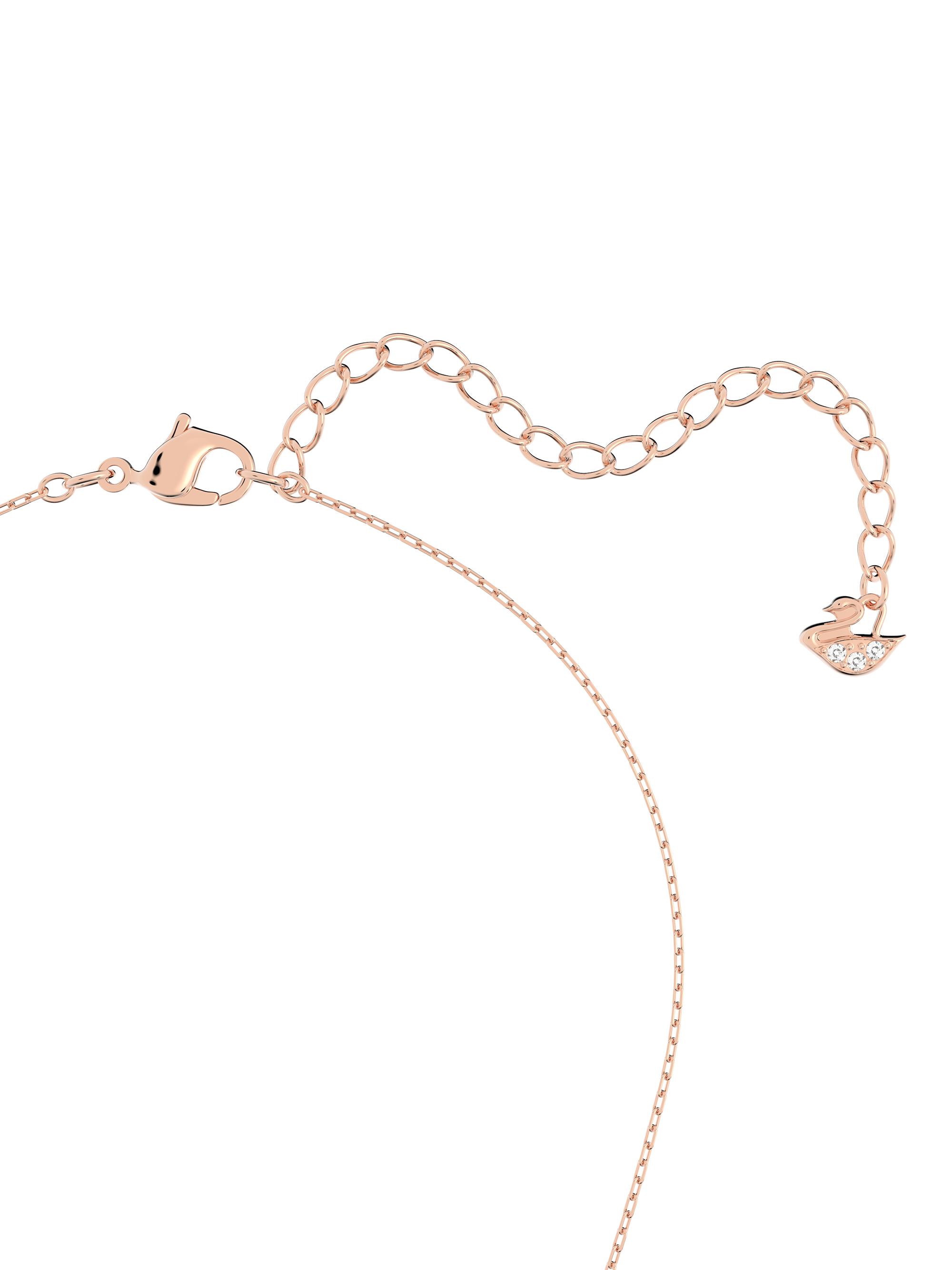 Swarovski Hyperbola Rose Goldplated Crystal Infinity & Heart Necklace ...