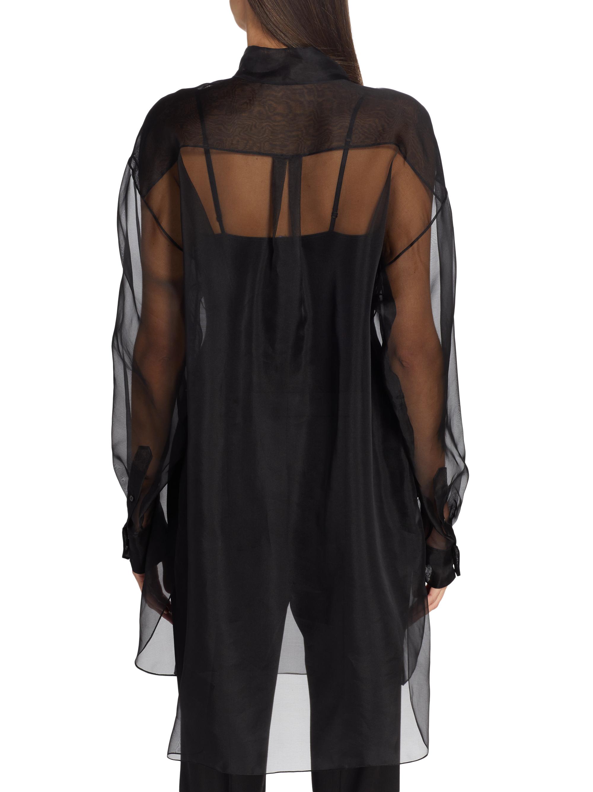 The Row Talia Sheer Silk Shirt | Saks Fifth Avenue