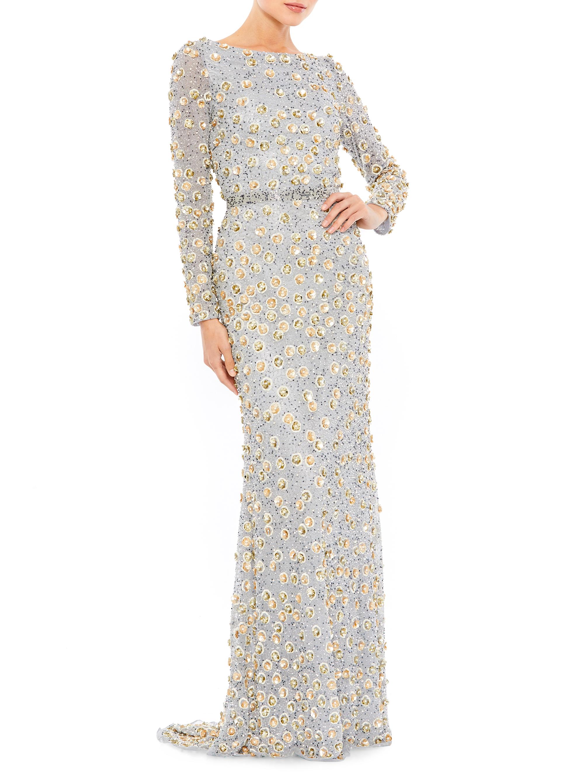 Mac Duggal Beaded Trailing Hem Gown | Saks Fifth Avenue