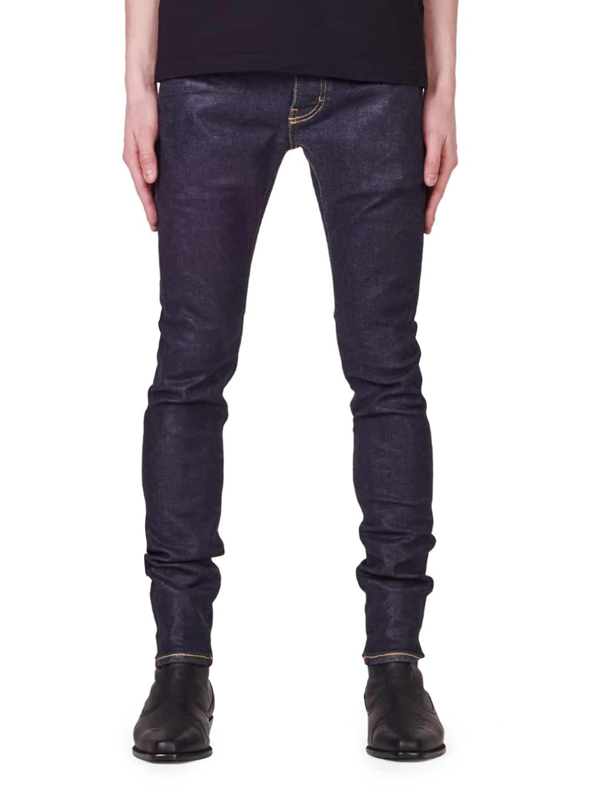 Purple Brand Made In Italy Collection Raw Indigo Coated Stretch Skinny ...