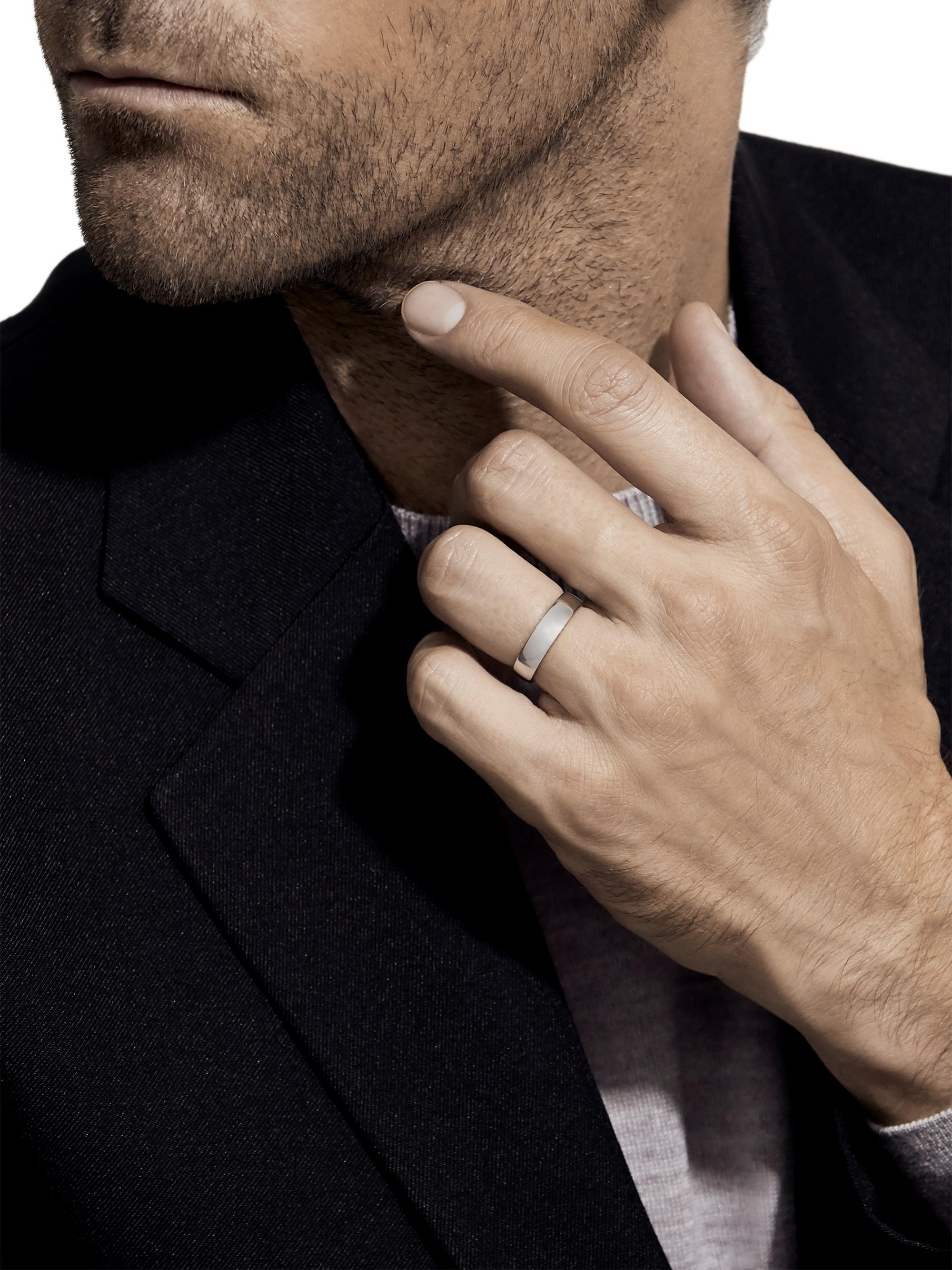De Beers Jewellers Wide Court Platinum Band | Saks Fifth Avenue