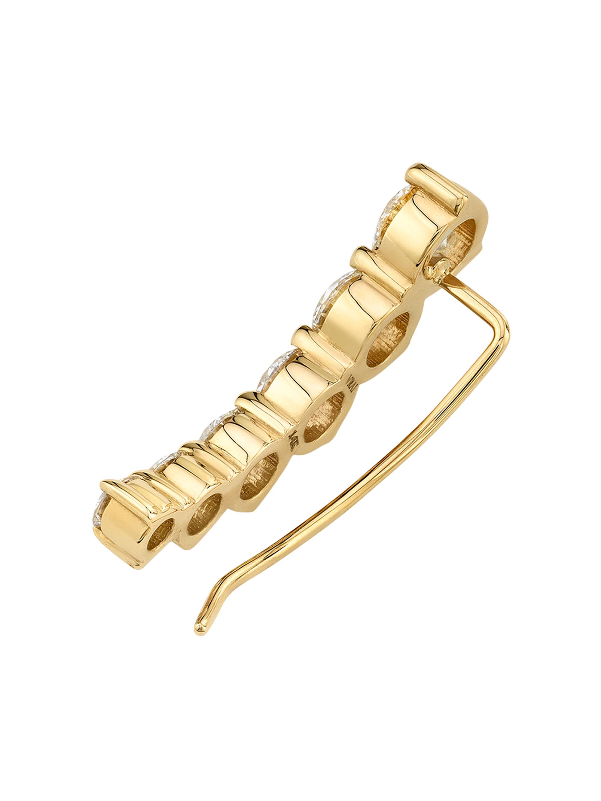 VRAI 14K Yellow Gold & Round 1.70 TCW Lab-Grown Diamond Ear Arc | Saks ...