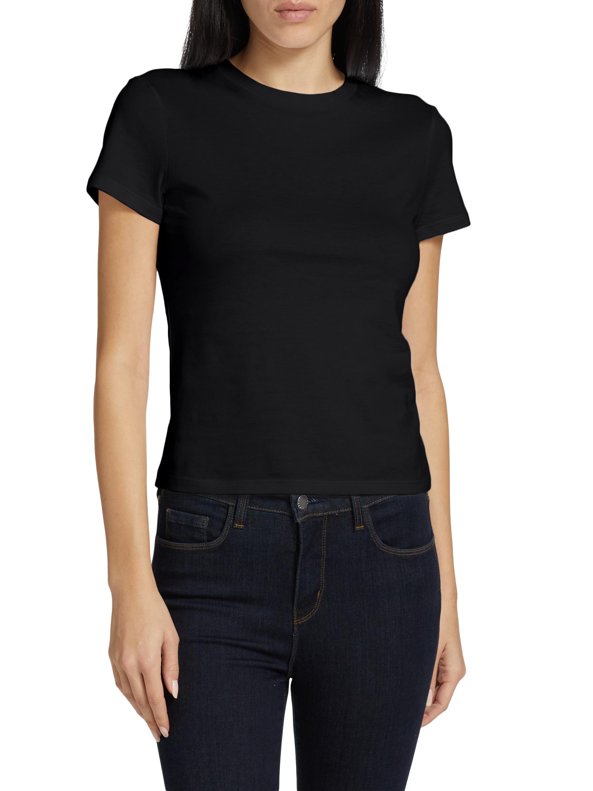 Theory Tiny Short-Sleeve Cotton Tee | Saks Fifth Avenue