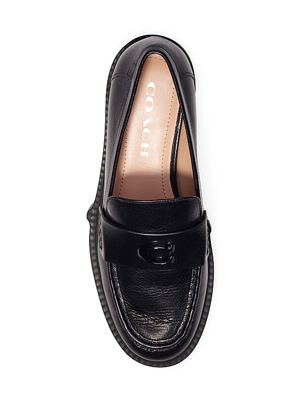 Shop COACH Leah Leather Lug-Sole Loafers | Saks Fifth Avenue Shop COACH Leah Leather Lug-Sole Loafers | Saks Fifth Avenue
