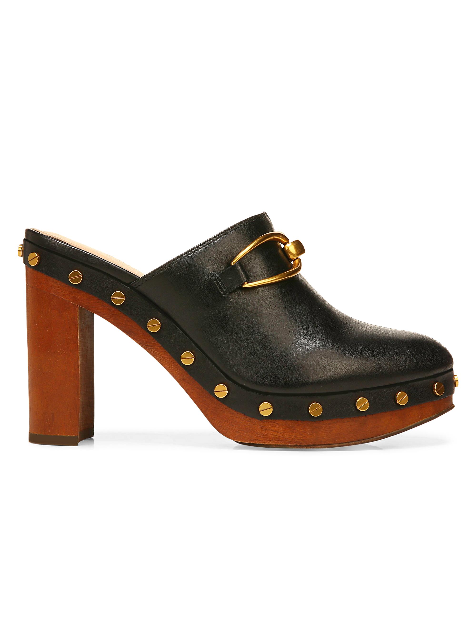 Veronica Beard Giles Leather Clogs | Saks Fifth Avenue