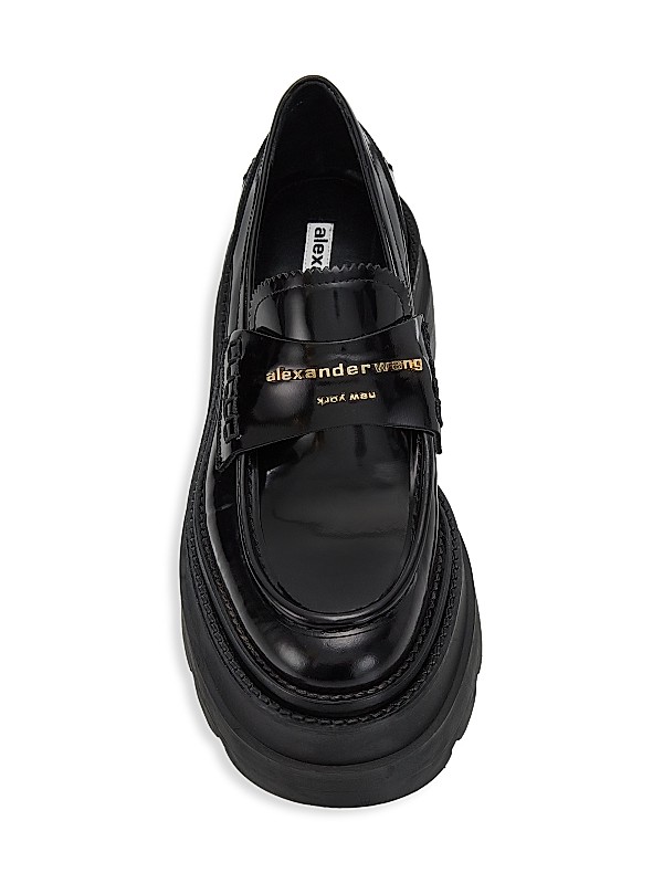 Shop Alexander Wang Carter Leather Platform Loafers | Saks Shop Alexander Wang Carter Leather Platform Loafers | Saks