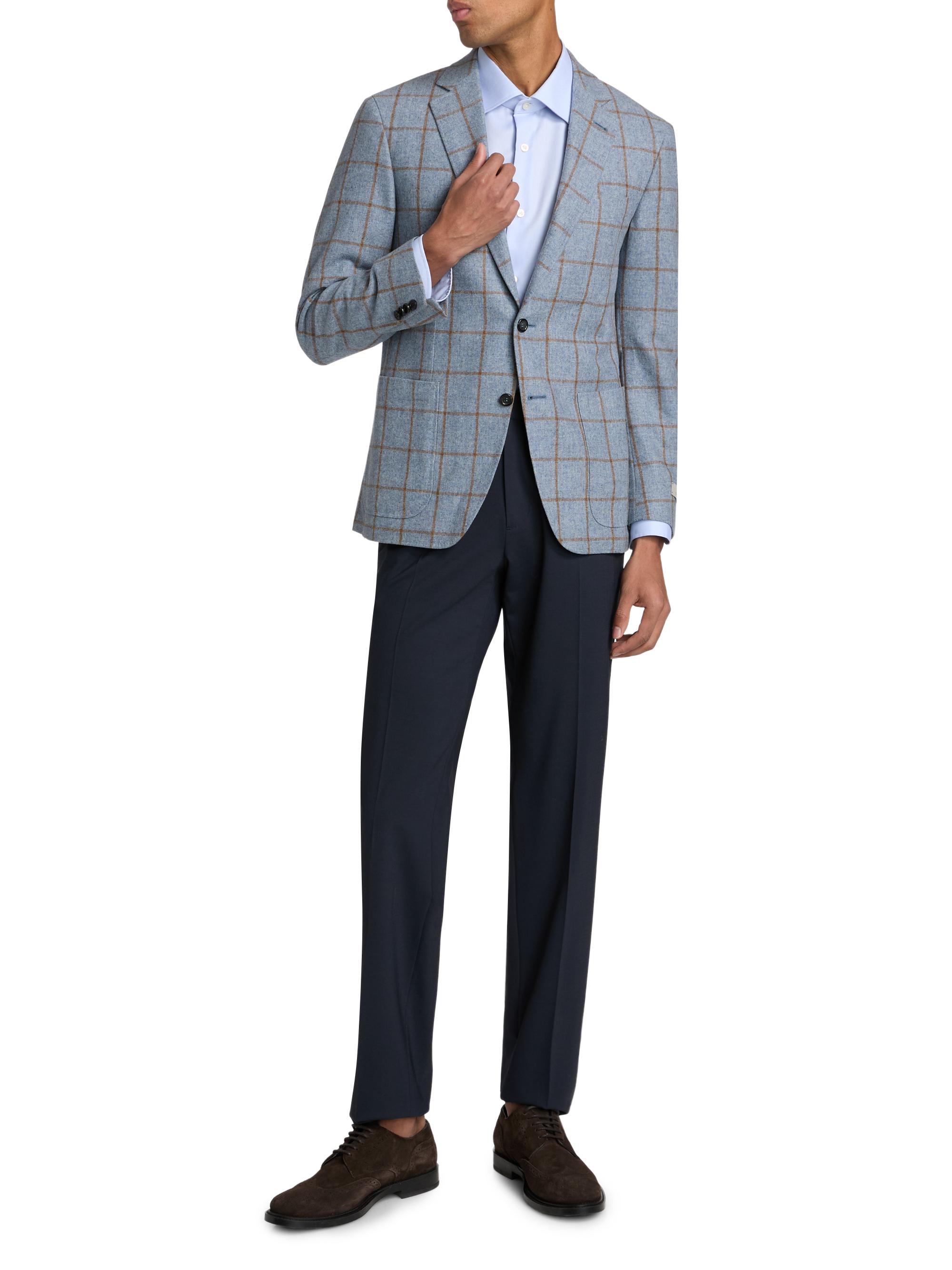 Canali Kei Windowpane Plaid Wool-Cashmere Sport Coat | Saks Fifth Avenue