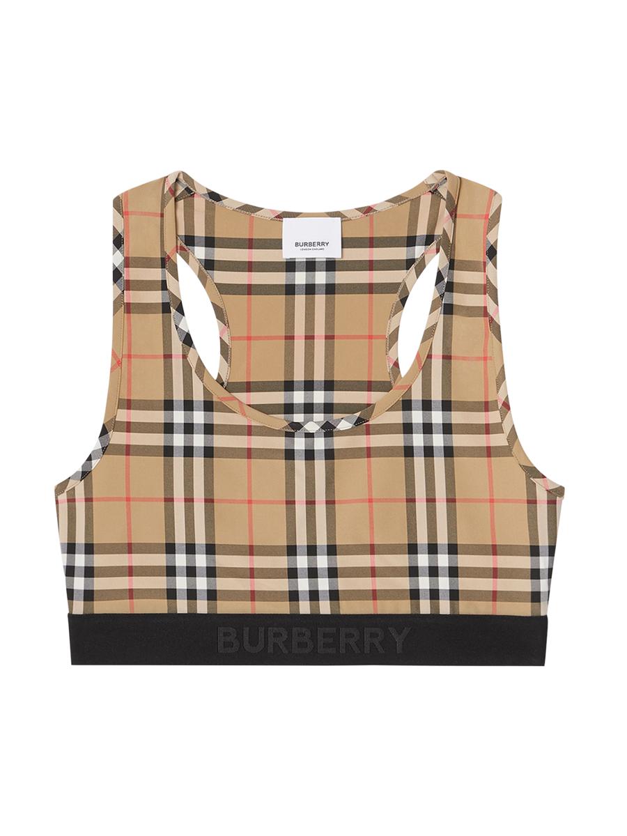 Burberry Dalby Vintage Check Sports Bra | Saks Fifth Avenue