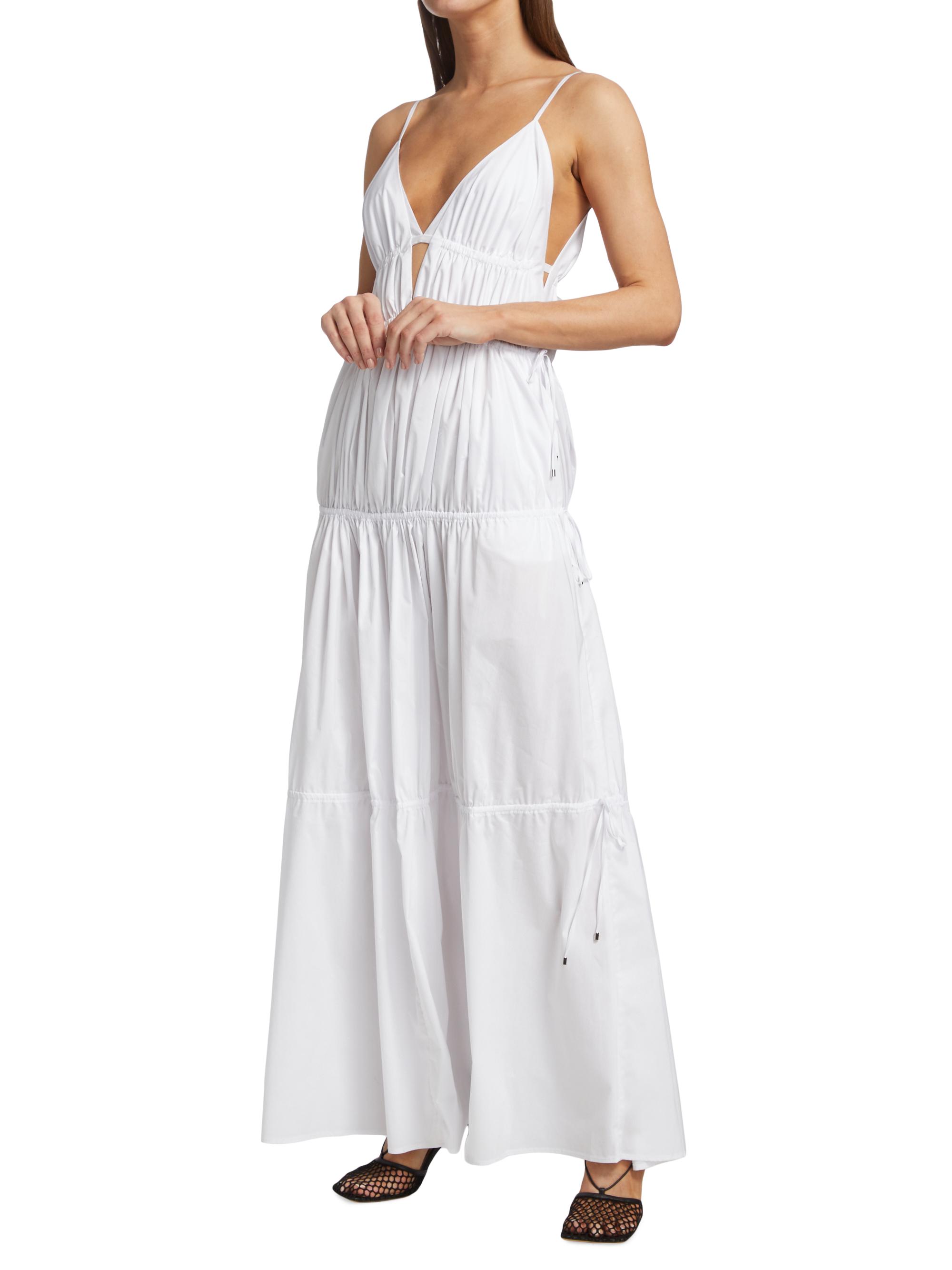 SIMKHAI April Tiered Gathered Maxi Dress | Saks Fifth Avenue