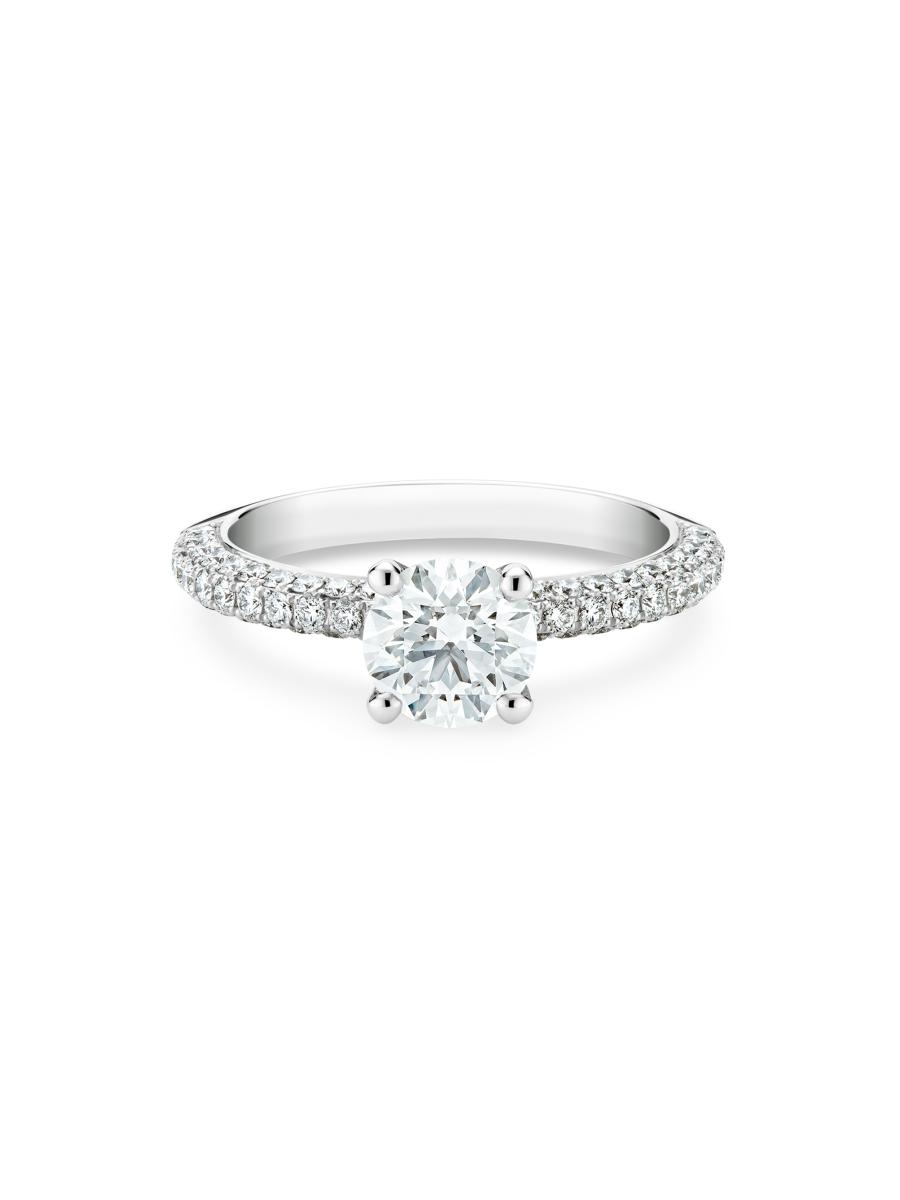 De Beers Jewellers DB Darling Platinum & 1.6 TCW Diamond Engagement ...