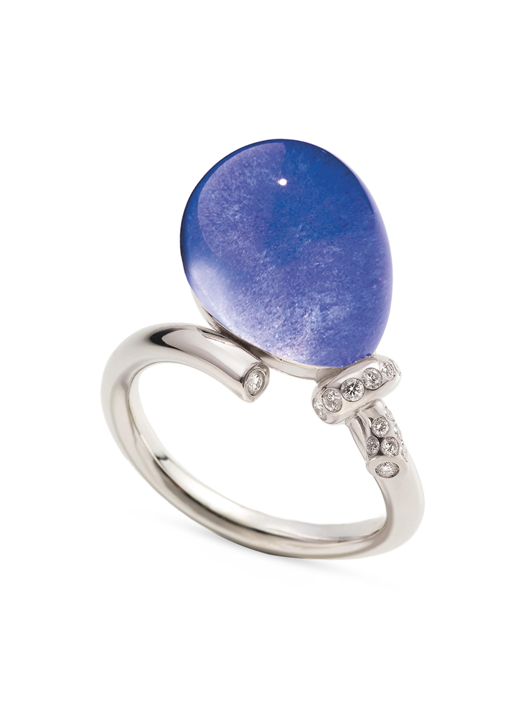 Vhernier Palloncino 18K White Gold, Rock Crystal, & Multi-Gemstone Ring ...