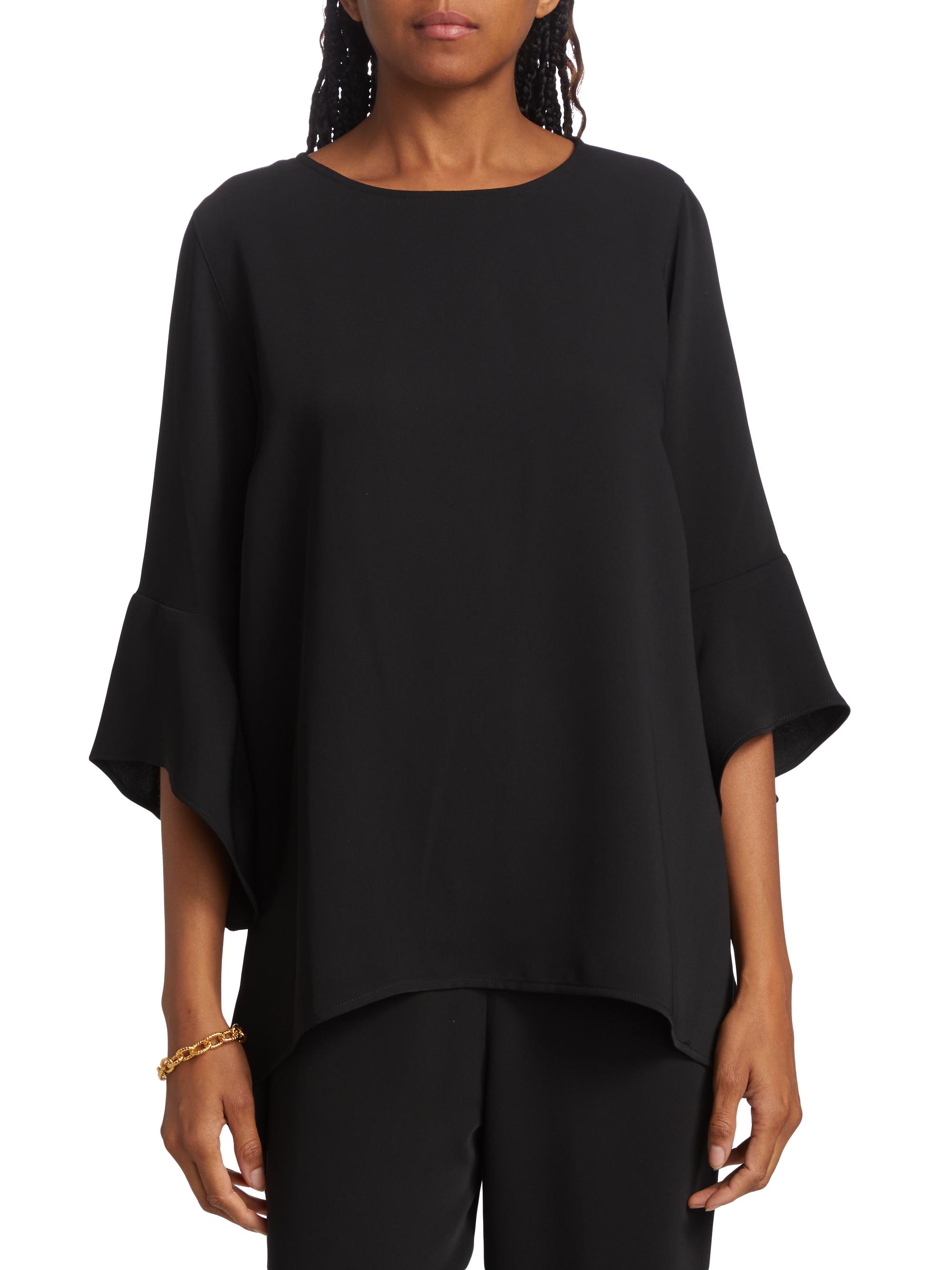 Caroline Rose Julia Crepe Bell-Sleeve Tunic | Saks Fifth Avenue
