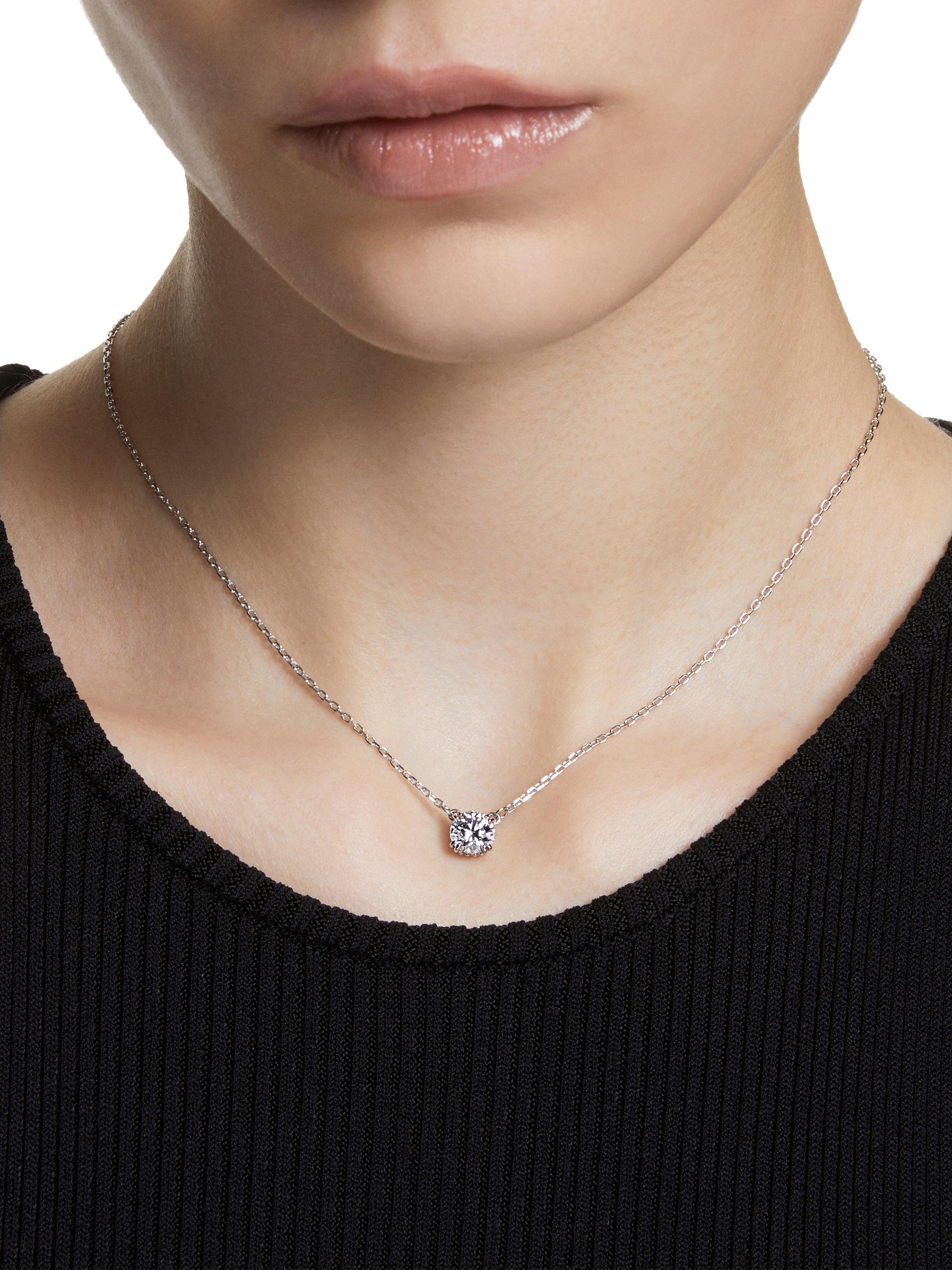Swarovski Stilla Rhodium-Plated & Crystal Pendant Necklace | Saks Fifth ...