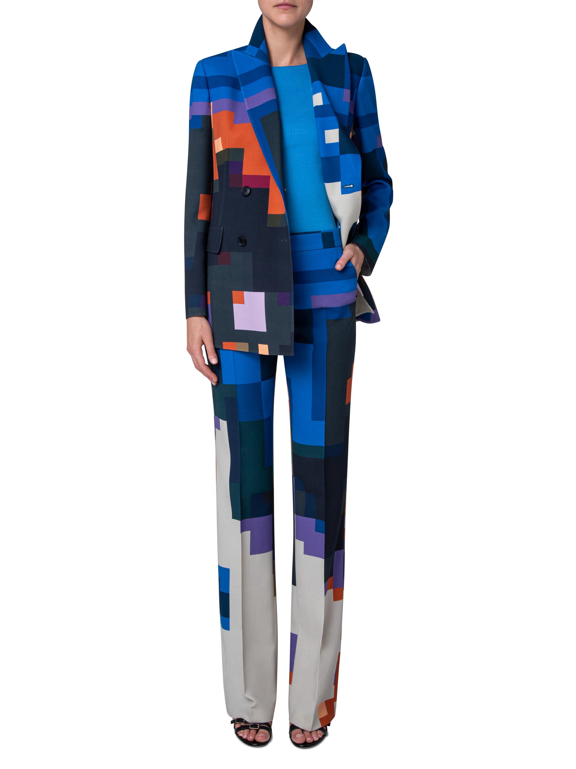 Akris Carl Pixelated Straight-Leg Pants | Saks Fifth Avenue
