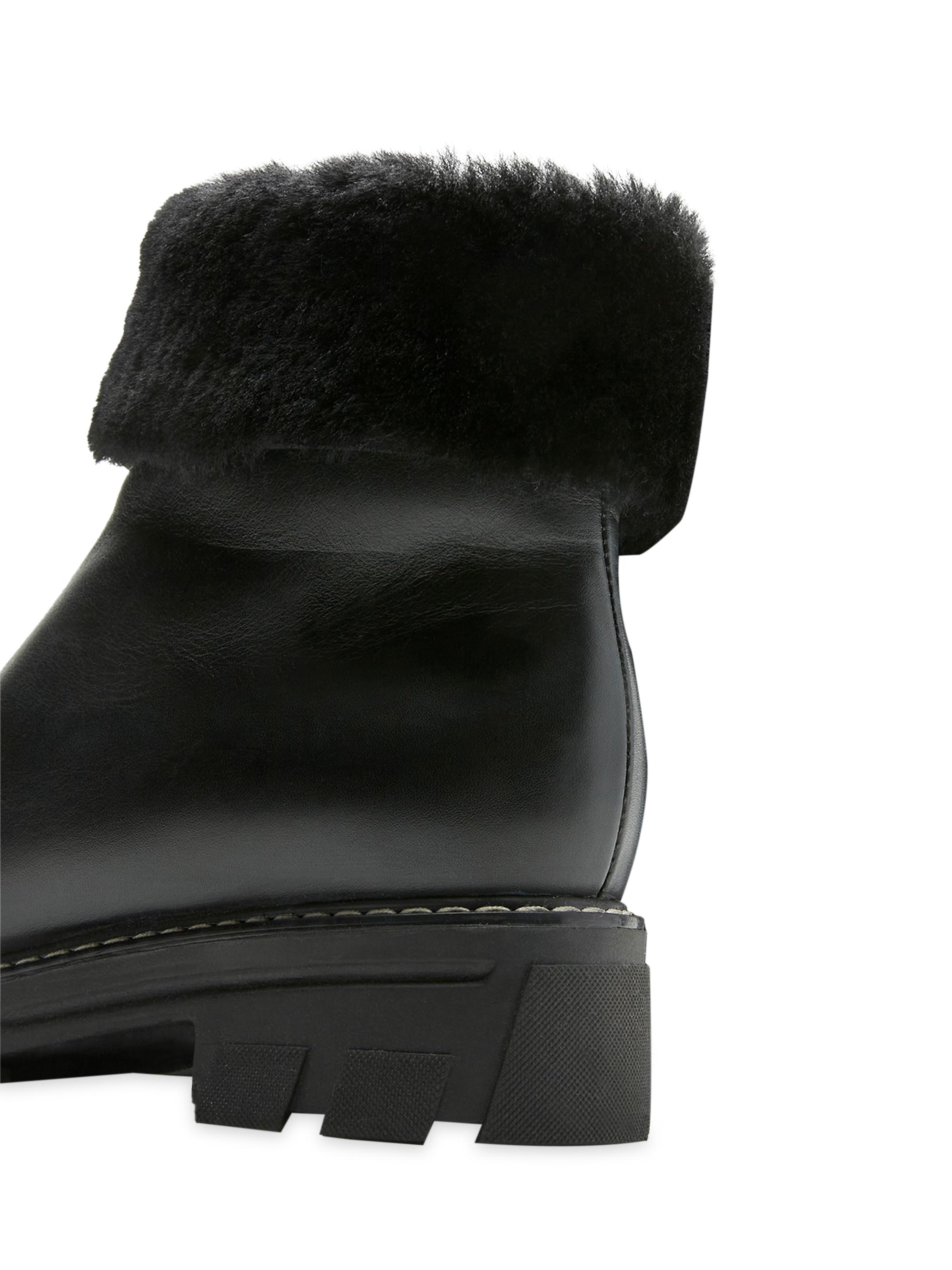 La Canadienne Abba Shearling-Trimmed Leather Booties | Saks Fifth Avenue