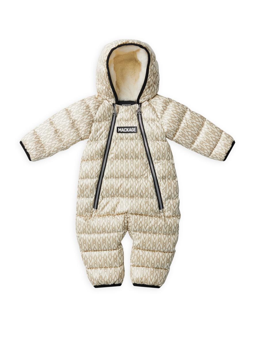 Mackage Baby's Bambi Lightweight Down Monogram Snowsuit | Saks Fifth Avenue