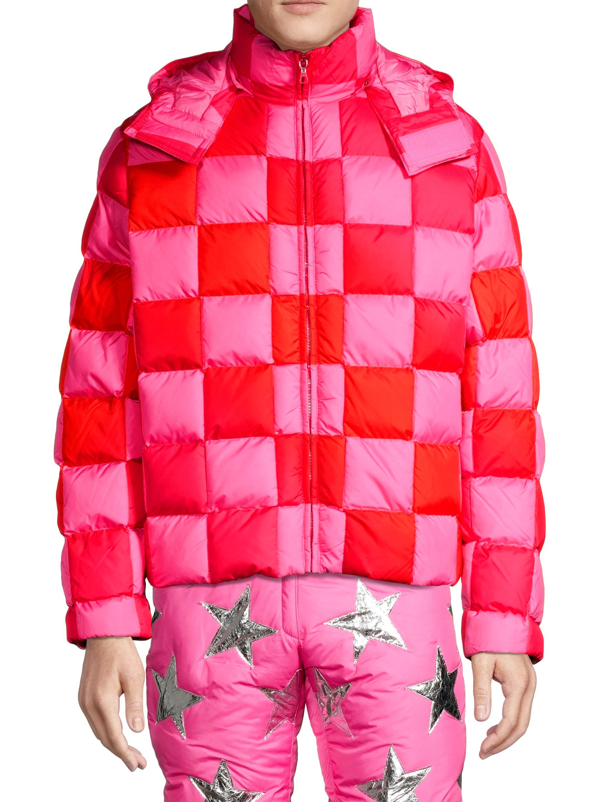 ERL Hooded Check Puffer Coat | Saks Fifth Avenue