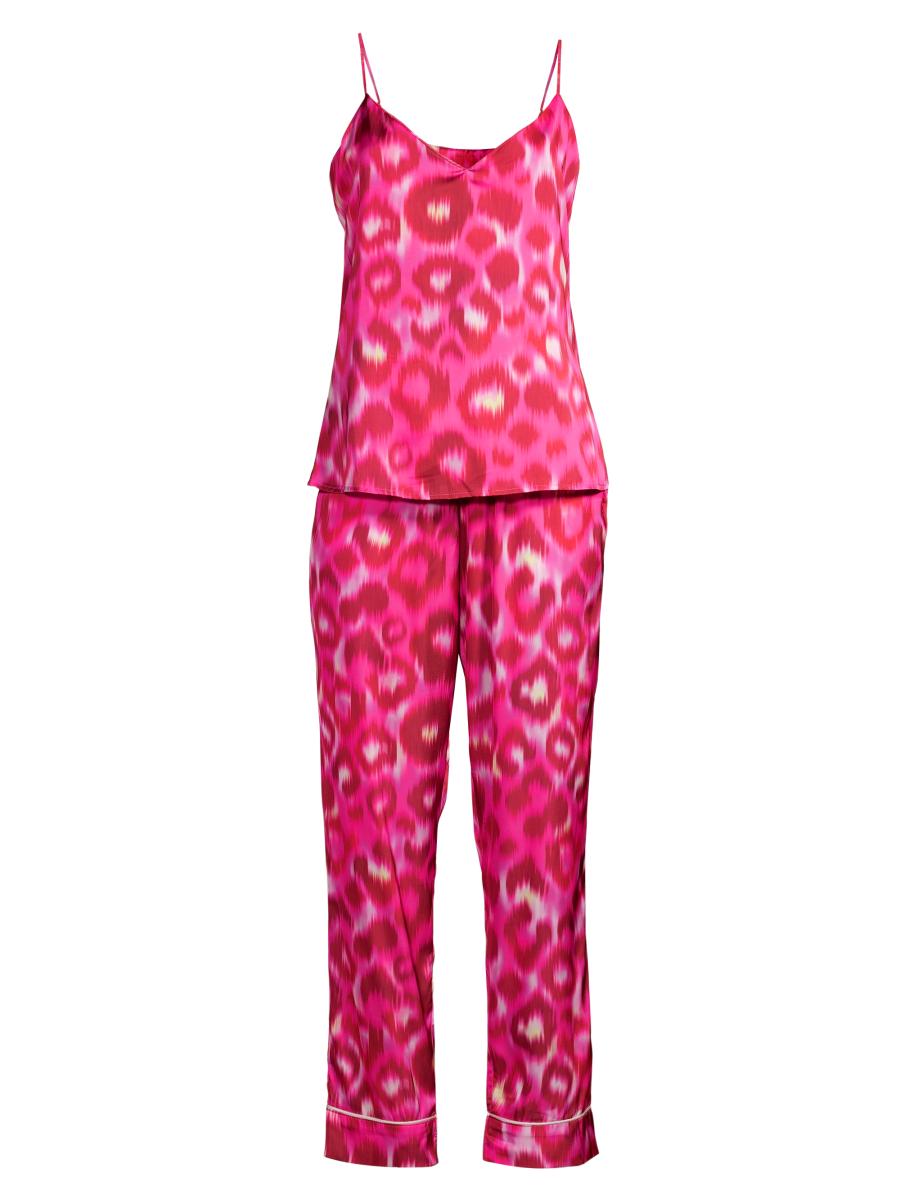 Averie Into The Wild Linda Leopard Long Camisole Pajama Set | Saks ...