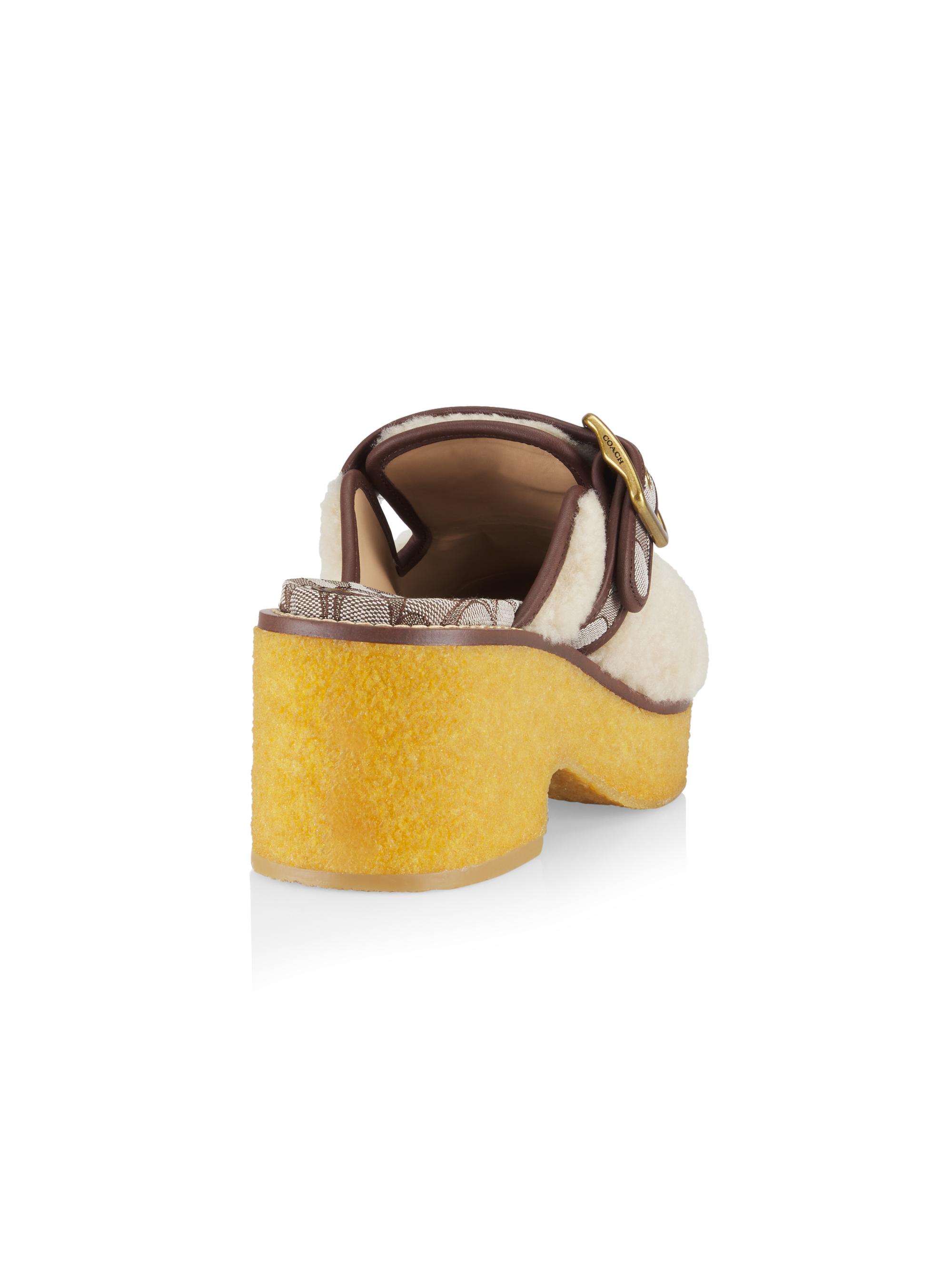 COACH Dylan Shearling Platform Clogs | Saks Fifth Avenue