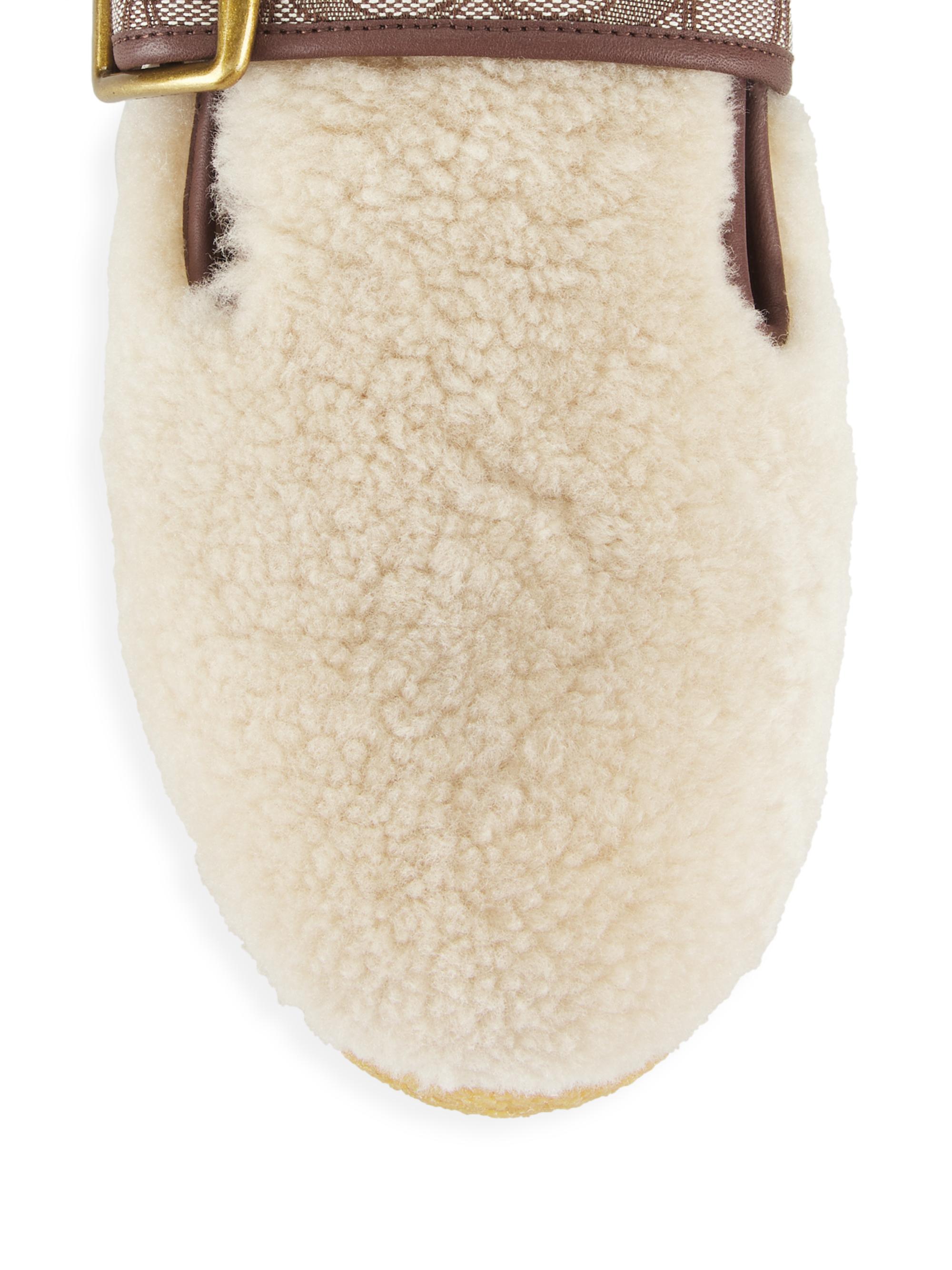 COACH Dylan Shearling Platform Clogs | Saks Fifth Avenue