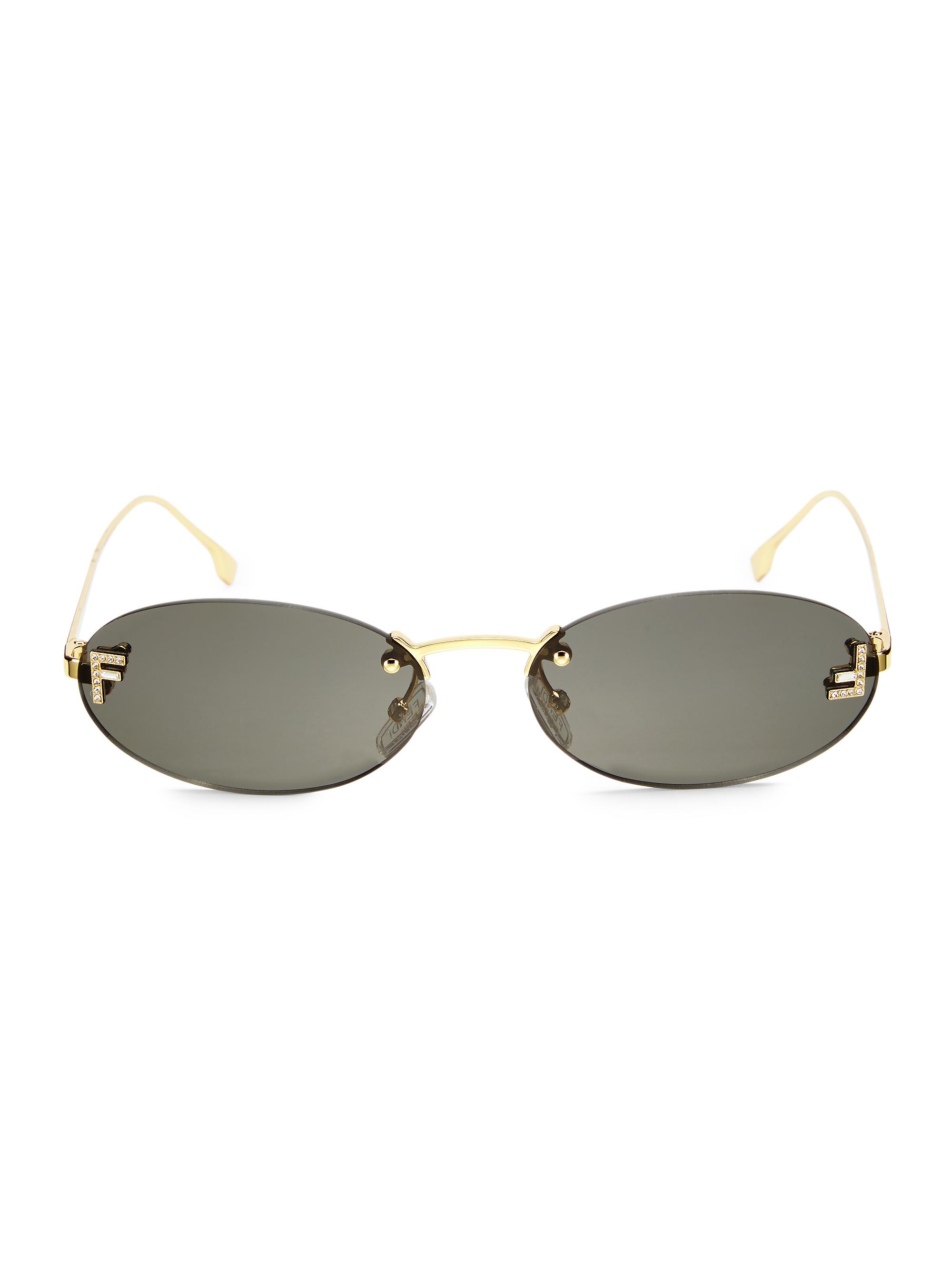 Shop Fendi Fendi First 54MM Oval Sunglasses | Saks Fifth Avenue