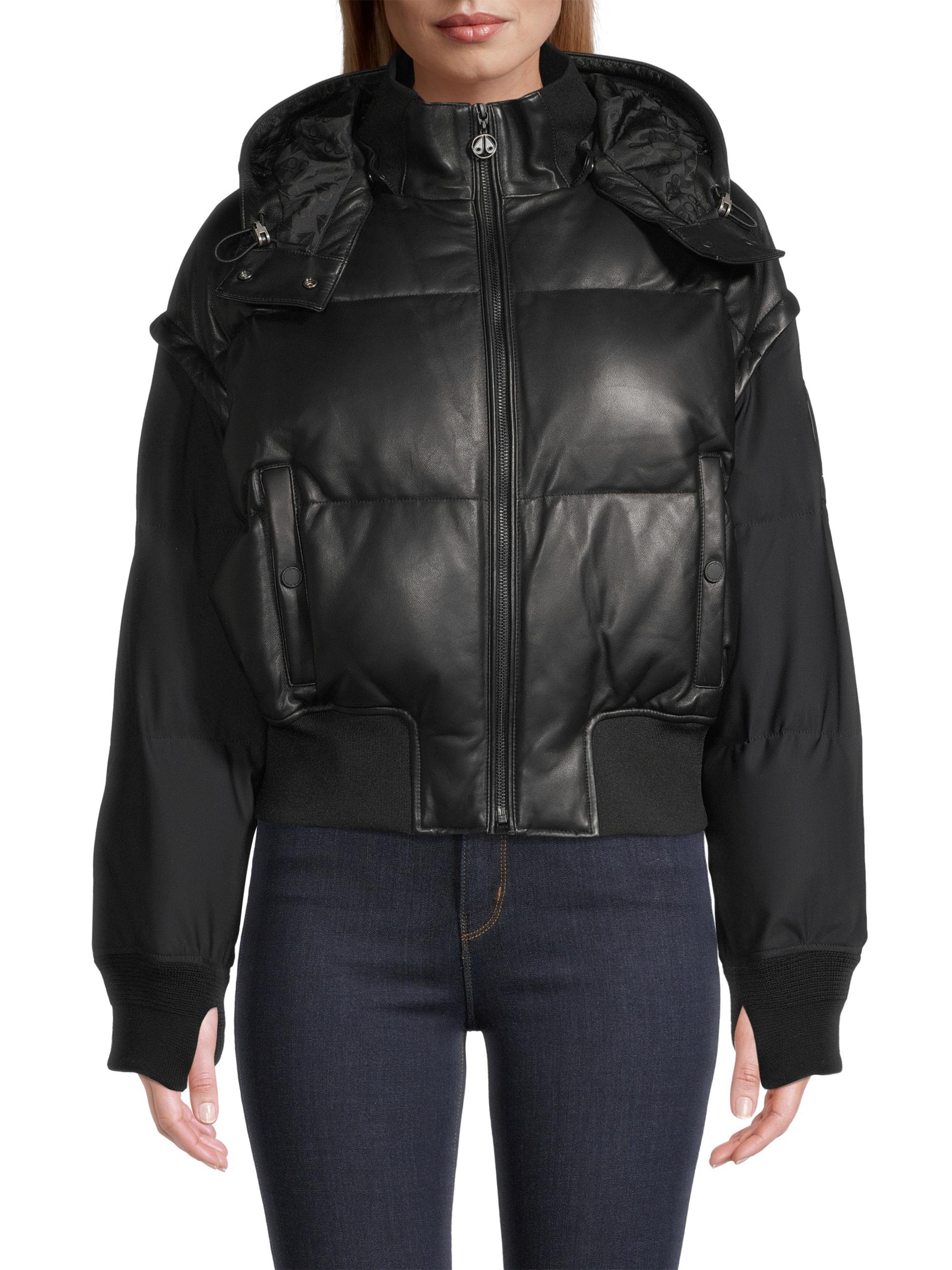 Moose Knuckles Halsey Leather Jacket | Saks Fifth Avenue