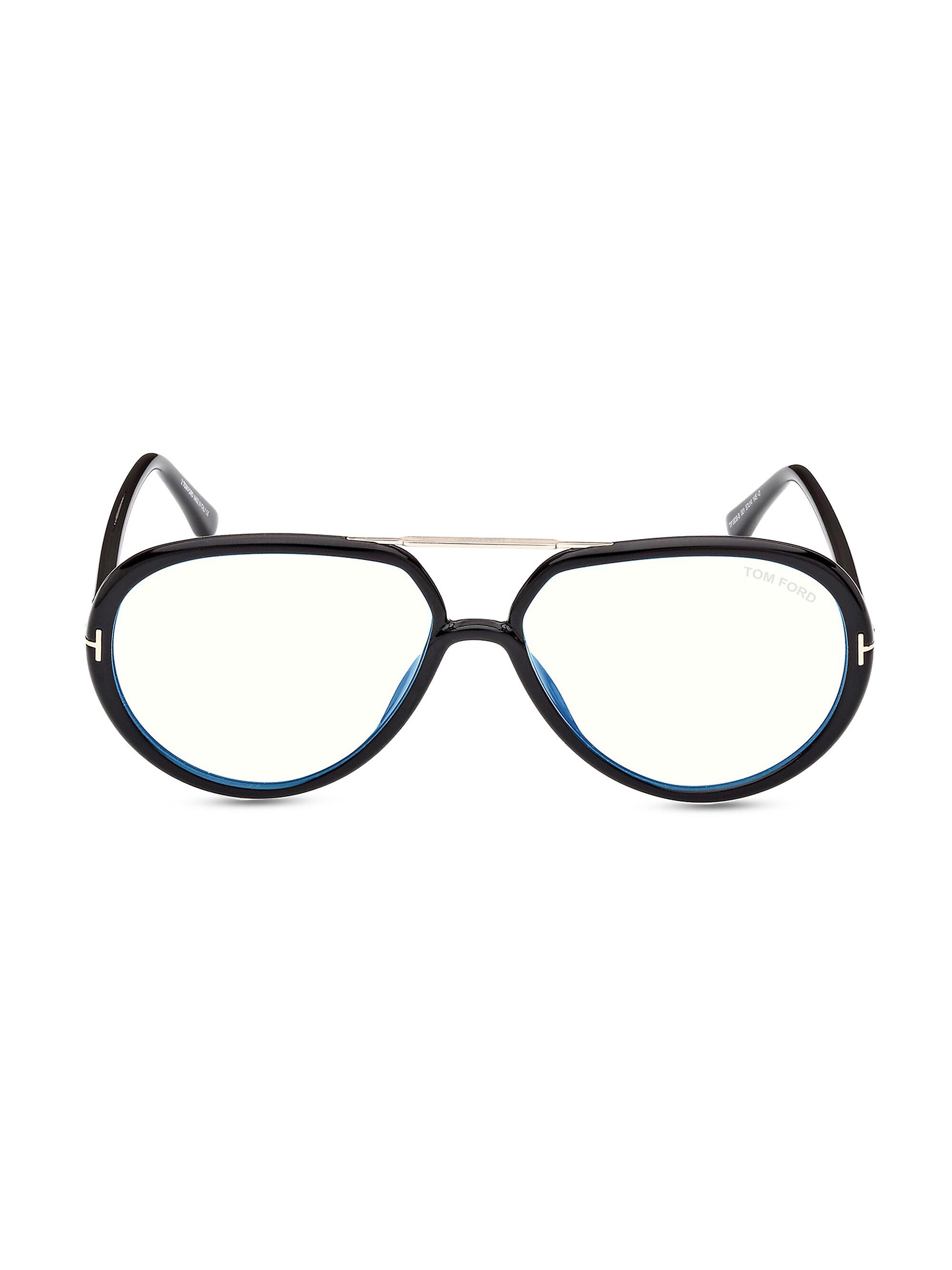 TOM FORD 50MM Aviator Blue Block Glasses | Saks Fifth Avenue