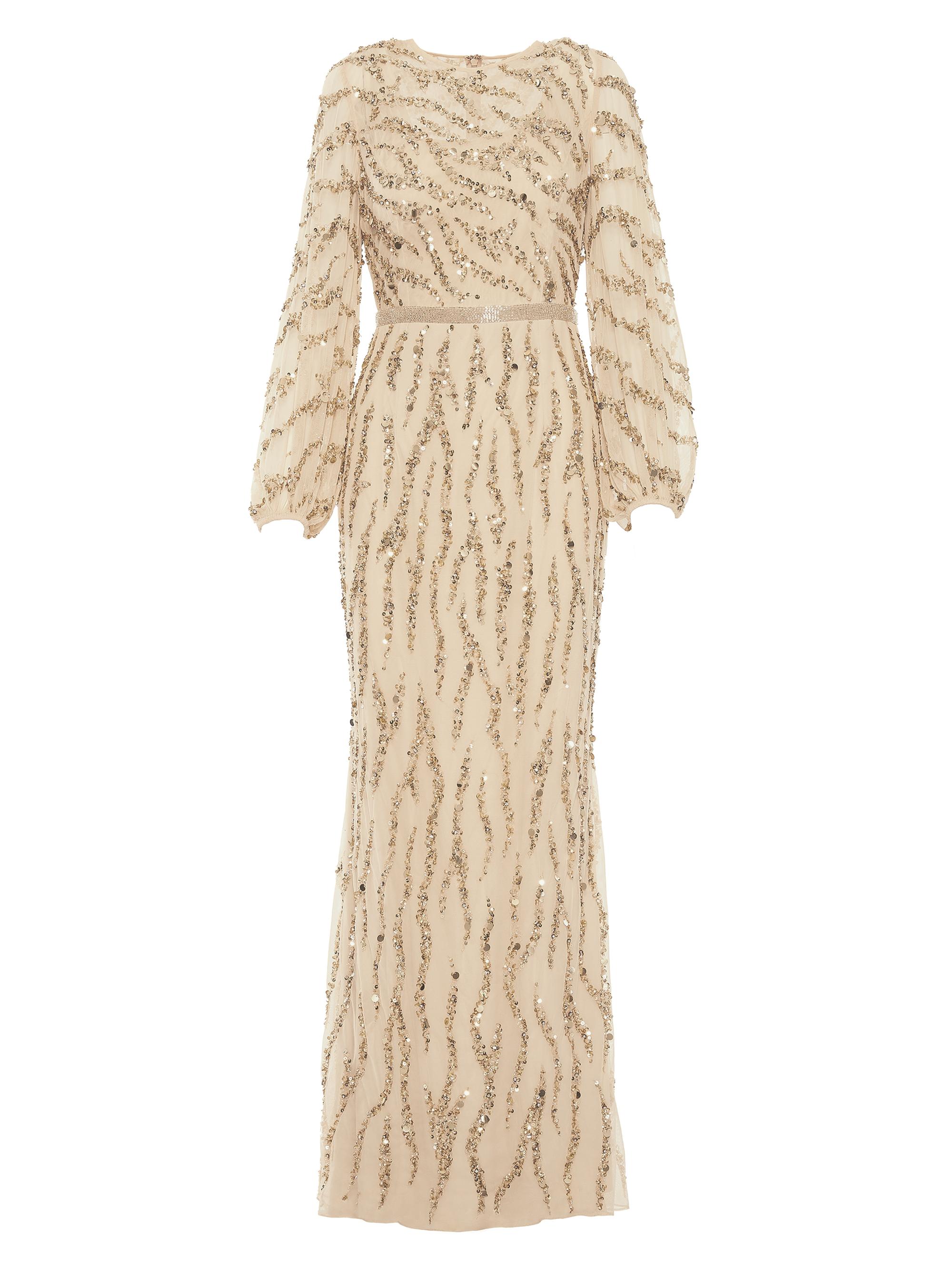 Mac Duggal Embellished Puff-Sleeve Trumpet Gown | Saks Fifth Avenue