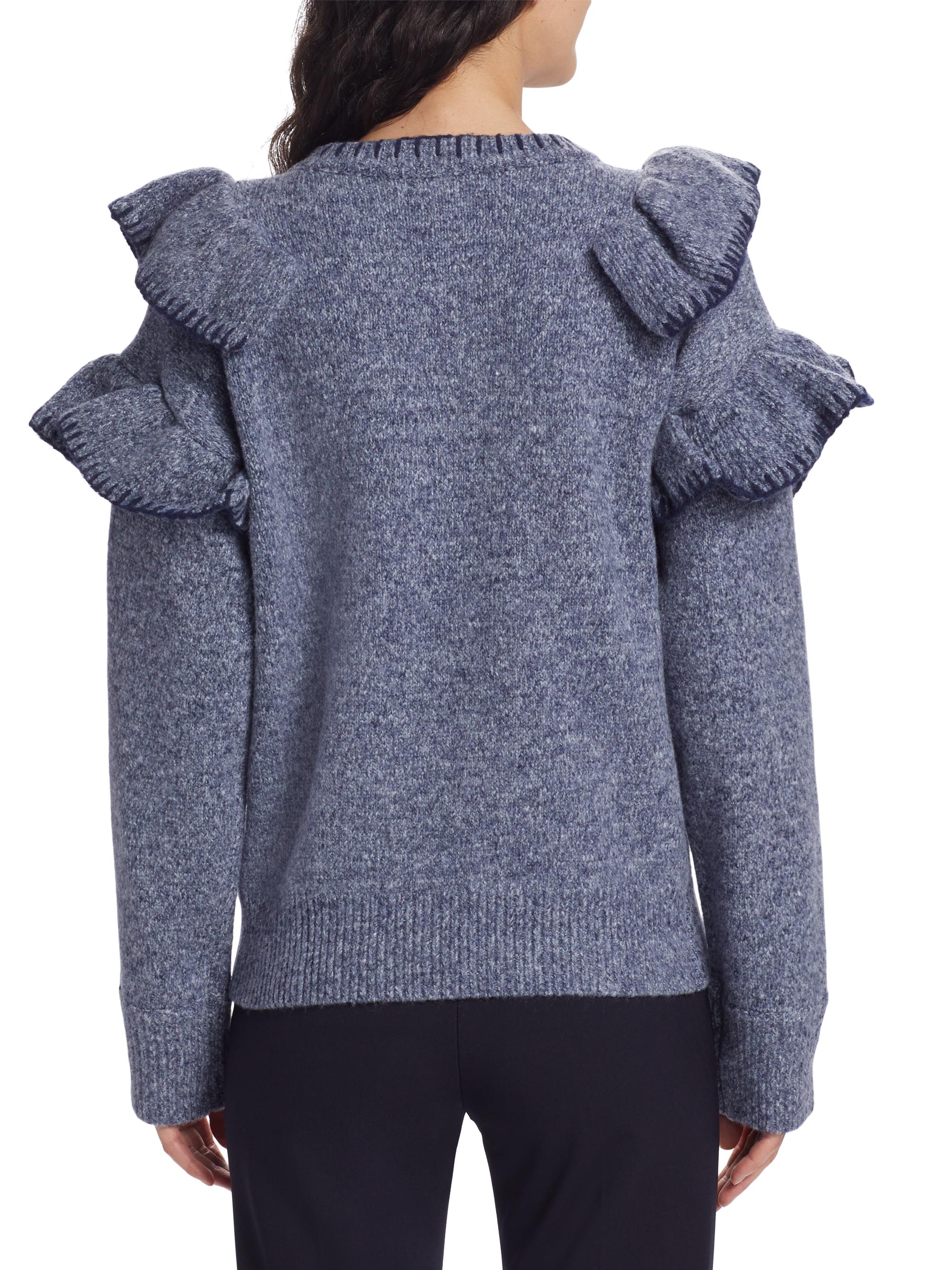 En Saison Rene Ruffle-Trim Sweater | Saks Fifth Avenue