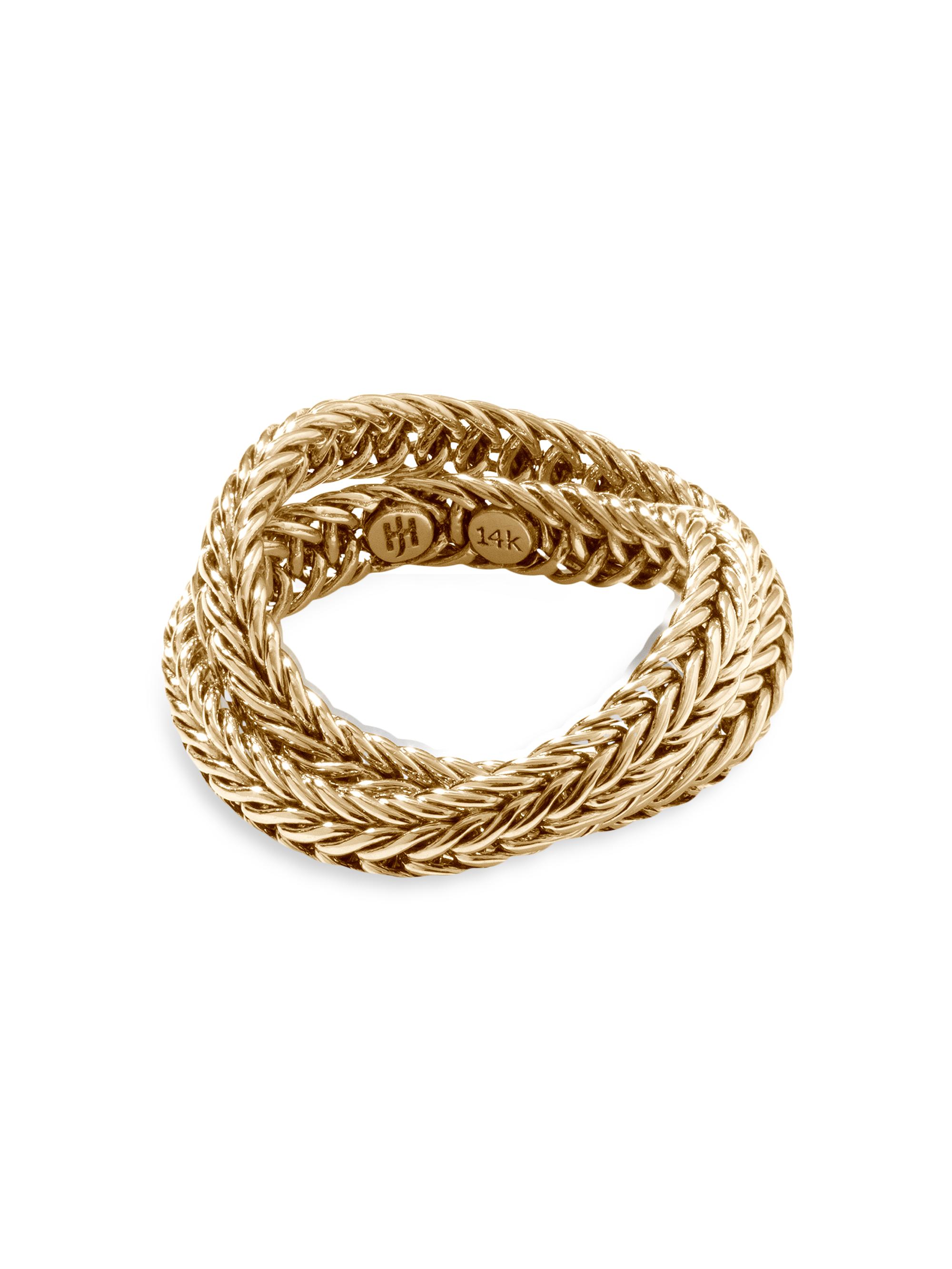 John Hardy Kami 14K Yellow Gold Interlocked Chain Ring | Saks Fifth Avenue