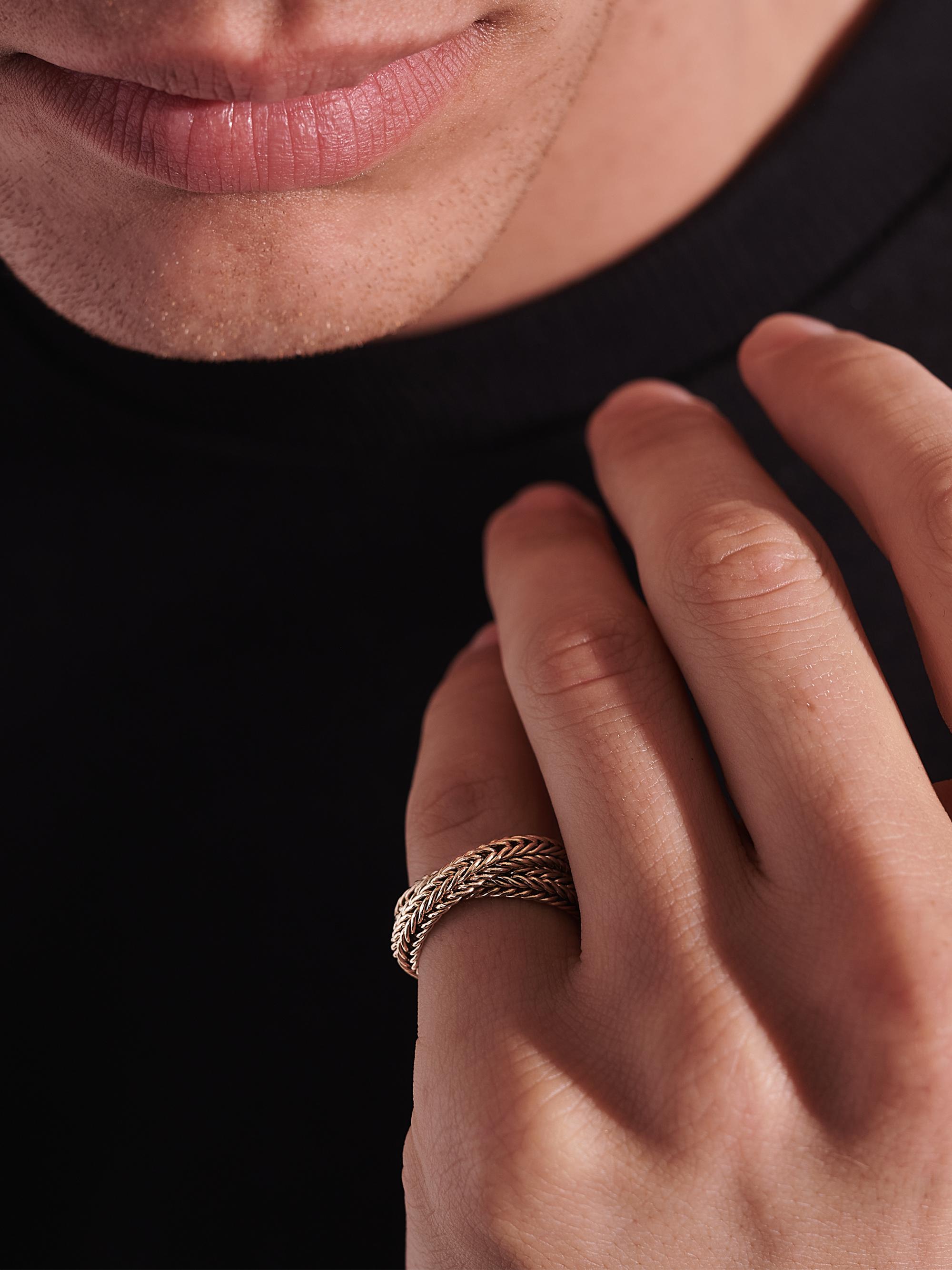 John Hardy Kami 14K Yellow Gold Interlocked Chain Ring | Saks Fifth Avenue