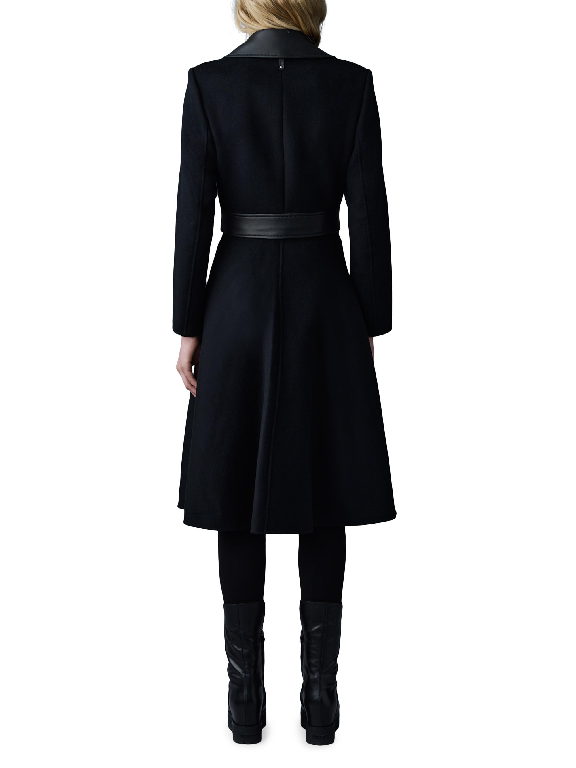 Mackage Rose Wool And Leather Coat