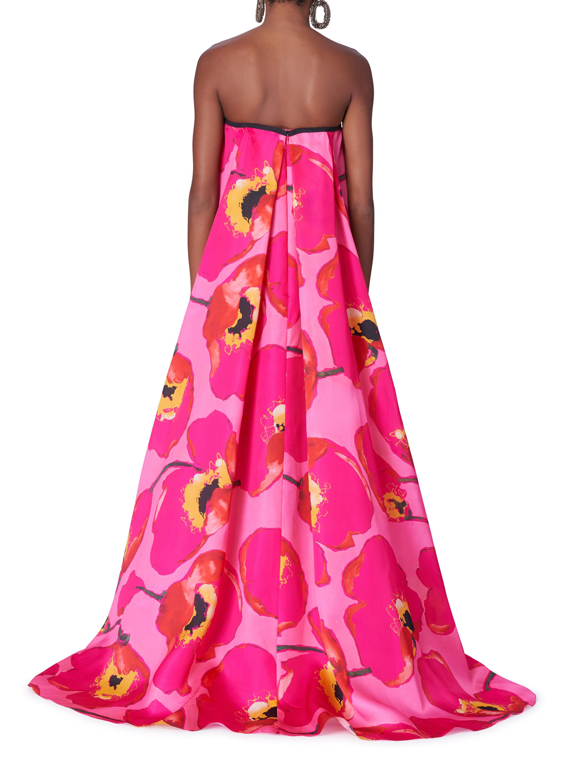 Carolina Herrera Sweetheart Silk Trapeze Gown | Saks Fifth Avenue