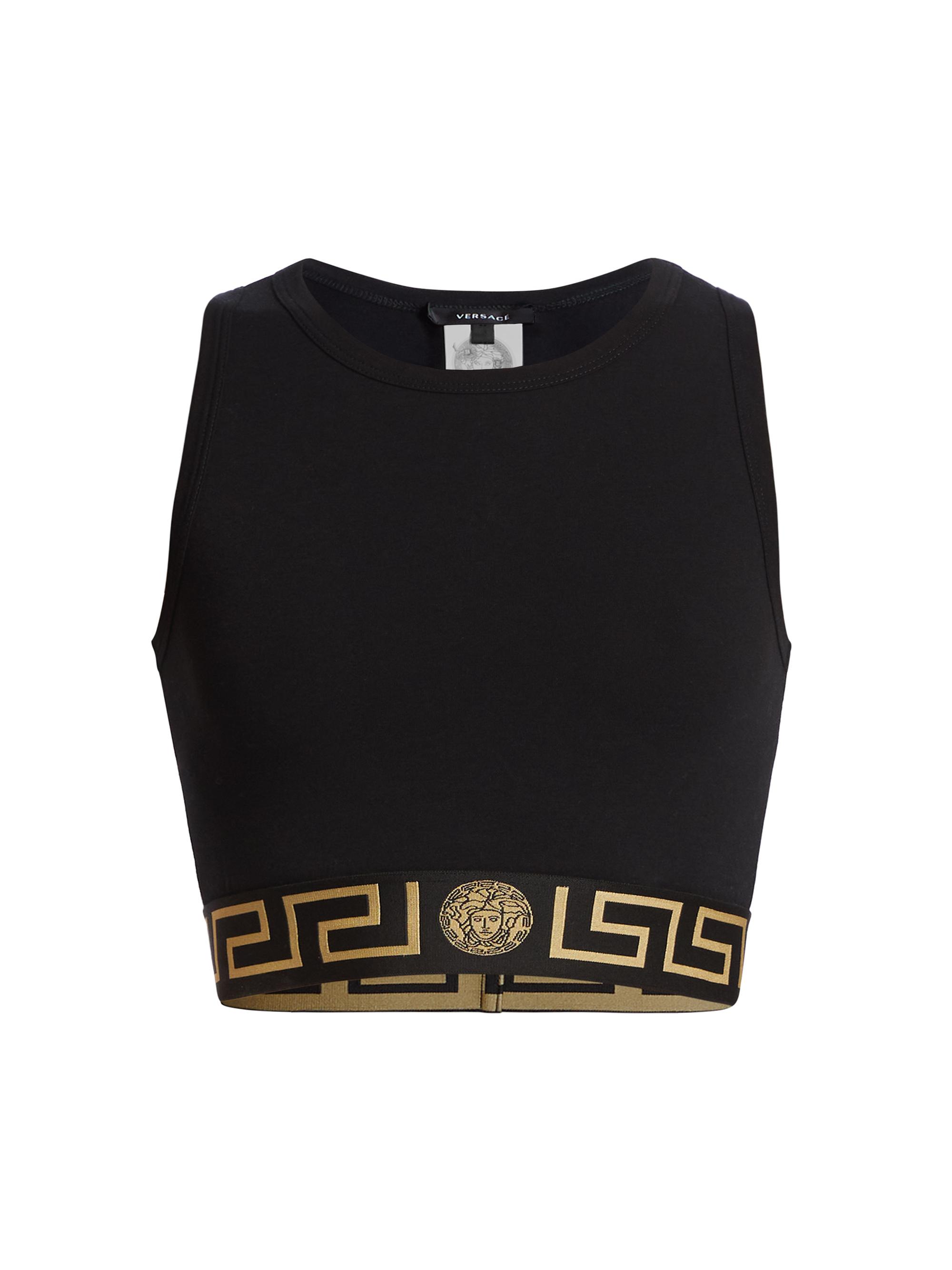 Versace Icon Logo Cropped Tank Top | Saks Fifth Avenue