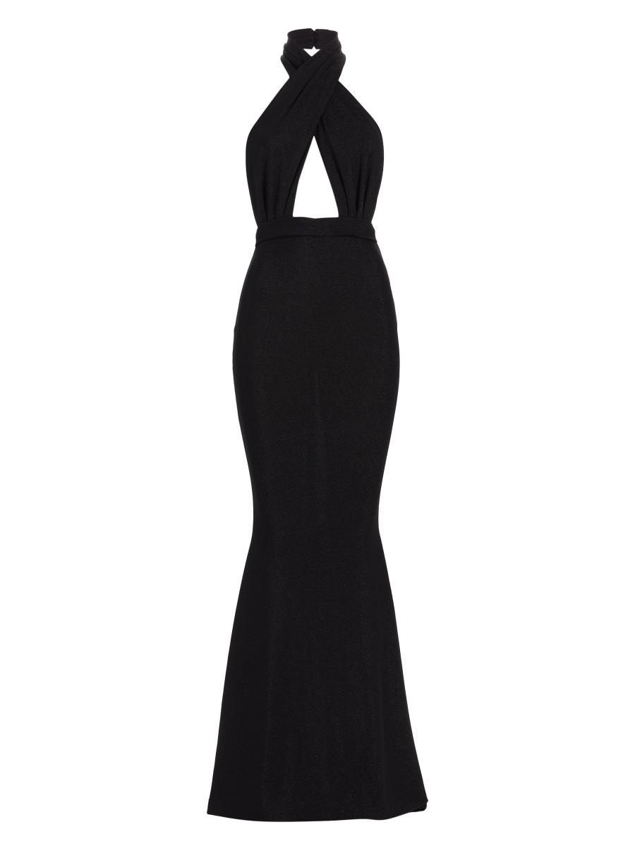 Michael Costello Collection Kyle Speckled Halter Mermaid Gown | Saks ...