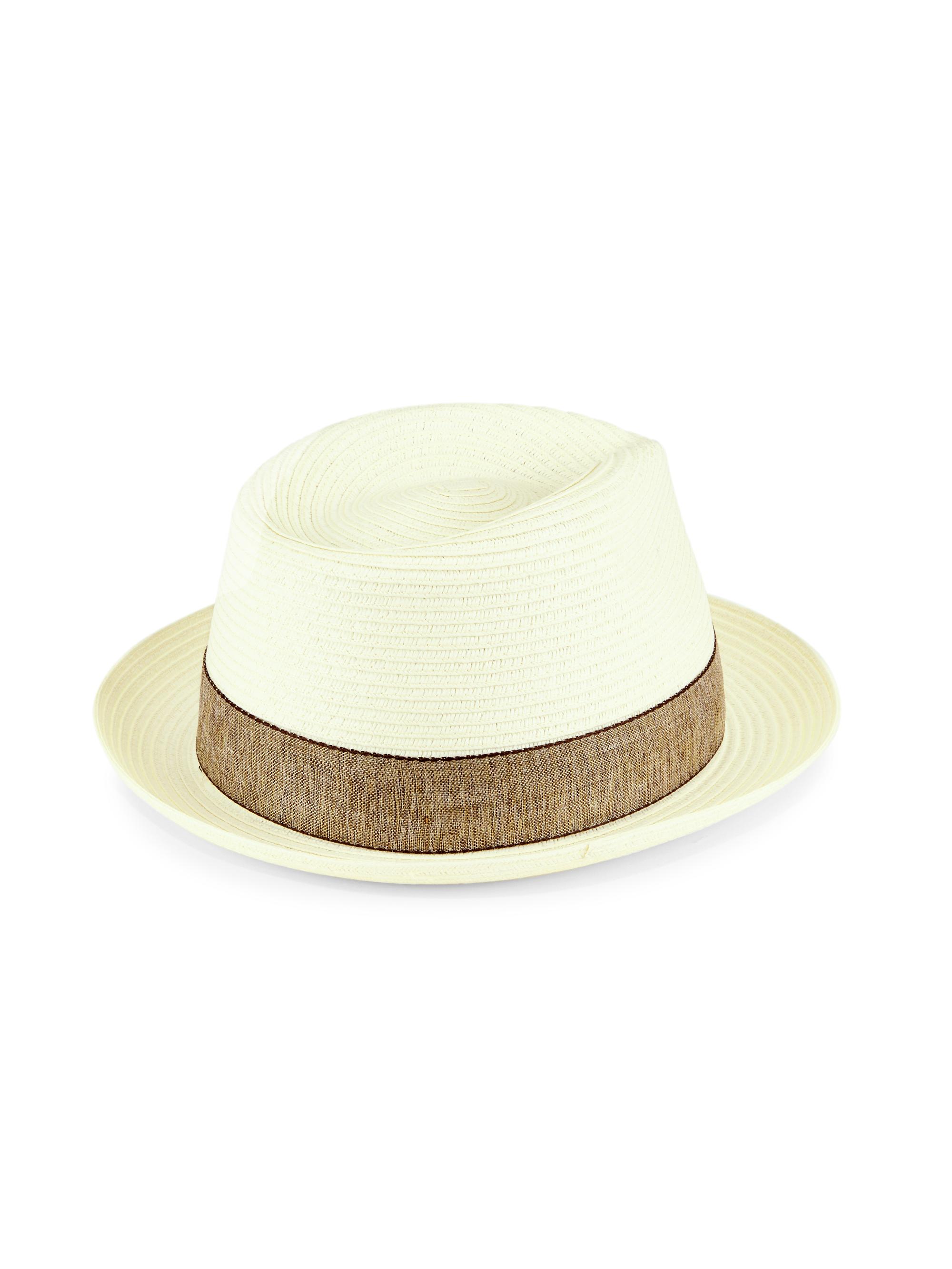 Saks Fifth Avenue COLLECTION Paper Fedora | Saks Fifth Avenue