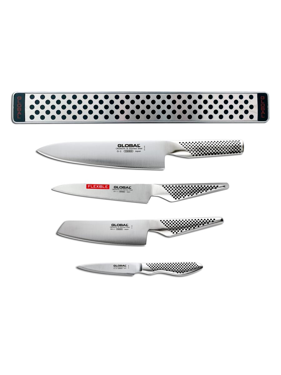 Global Classic 5-Piece Magnetic Knife Bar Set | Saks Fifth Avenue