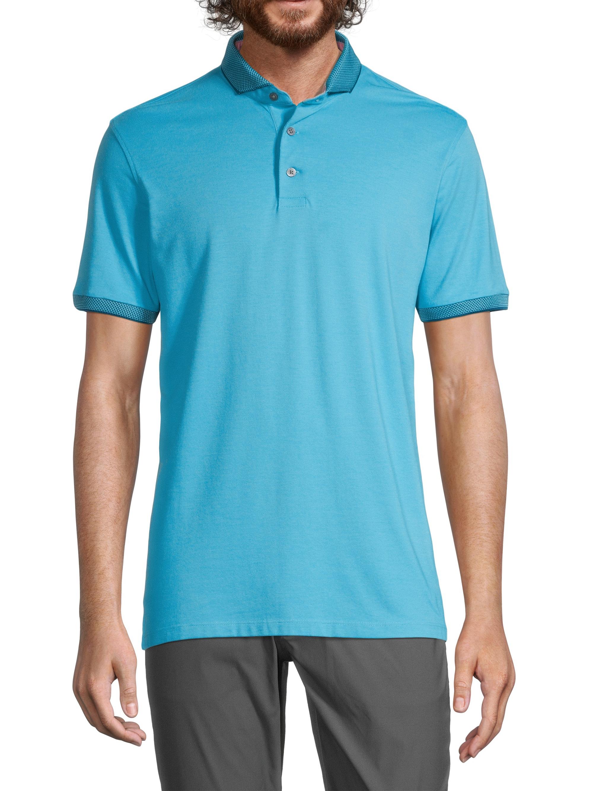 Greyson Stretch Cotton-Blend Short-Sleeve Polo Shirt | Saks Fifth Avenue