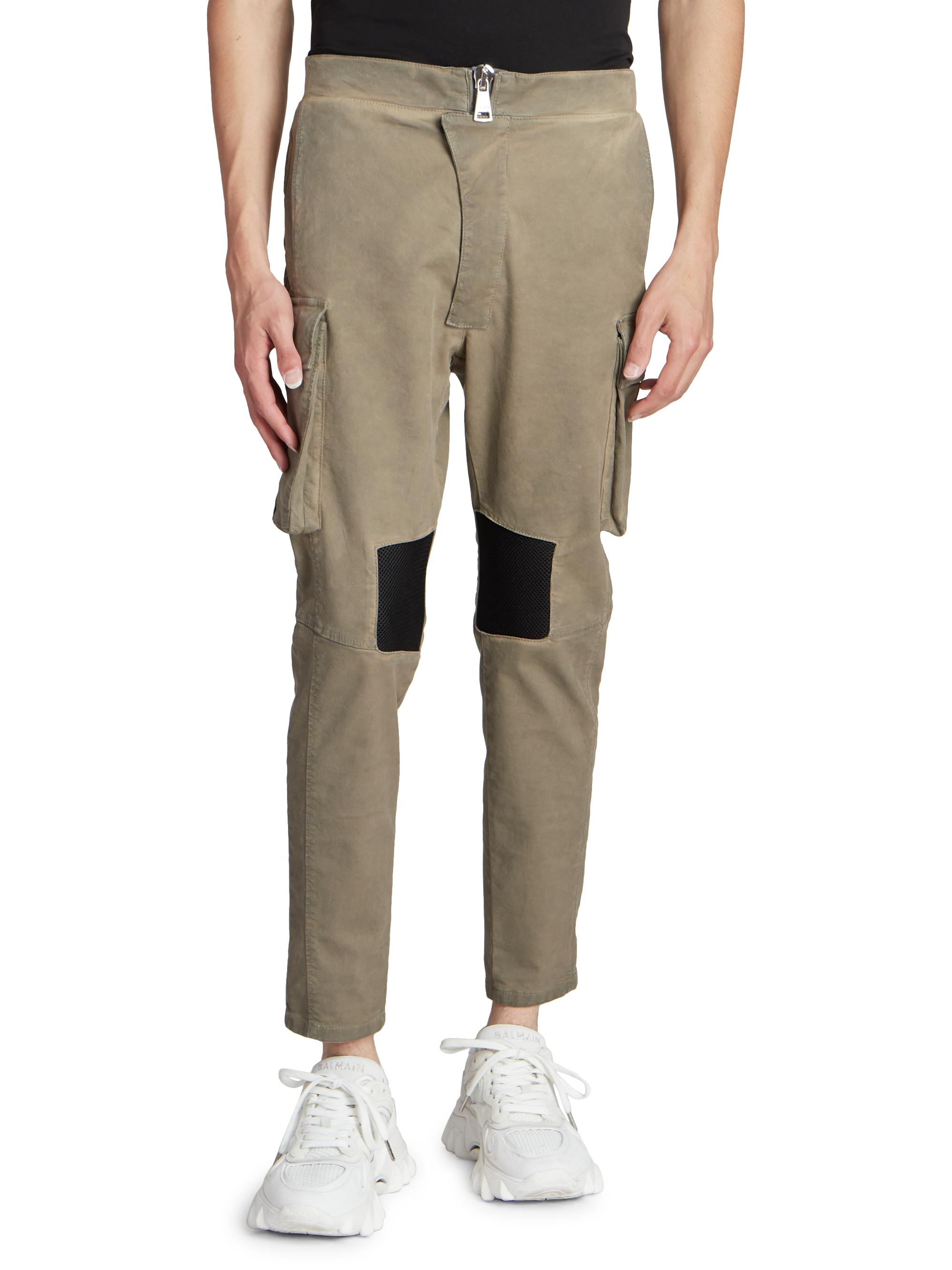 Balmain Mesh-Accent Tapered Cargo Pants | Saks Fifth Avenue