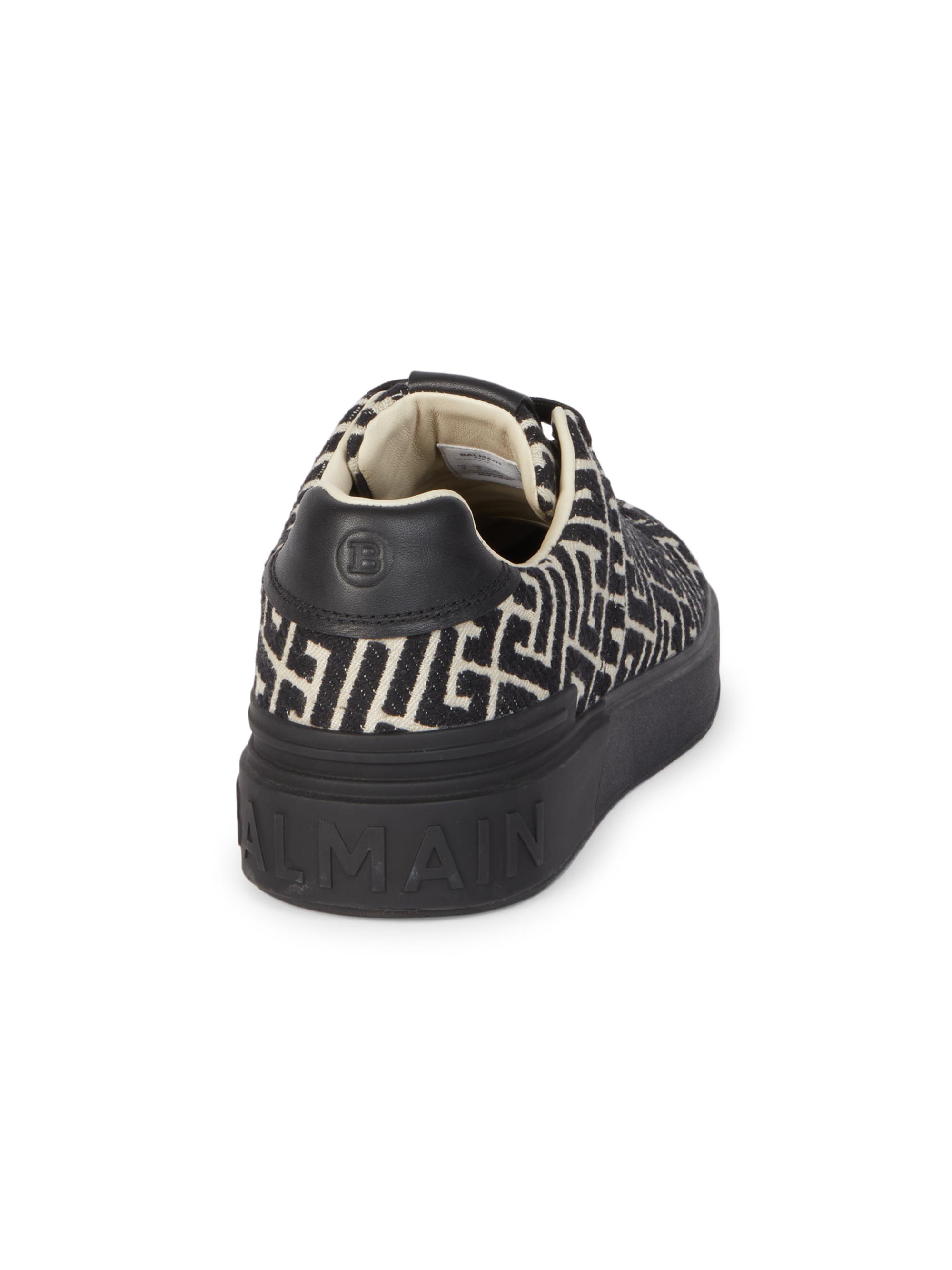Balmain B Court Monogram Jacquard Low-Top Sneakers | Saks Fifth Avenue