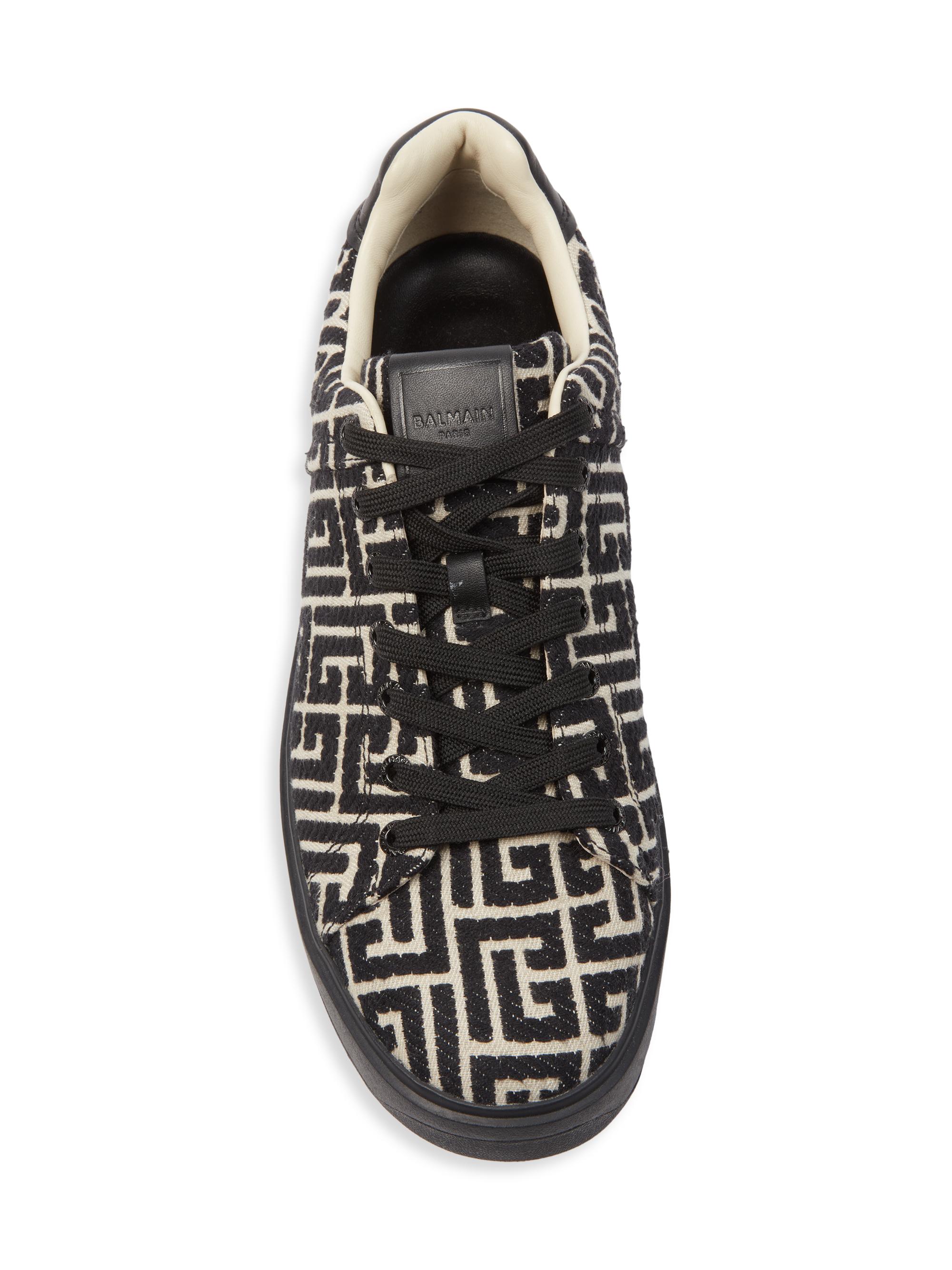 Balmain B Court Monogram Jacquard Low-Top Sneakers | Saks Fifth Avenue