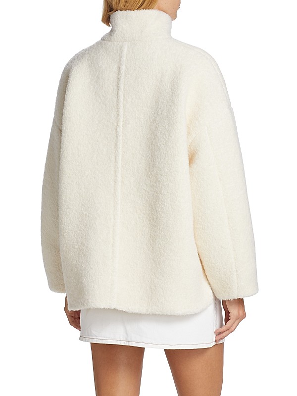 Shop Ganni Wool-Blend Boucle Jacket | Saks Fifth Avenue Shop Ganni Wool-Blend Boucle Jacket | Saks Fifth Avenue
